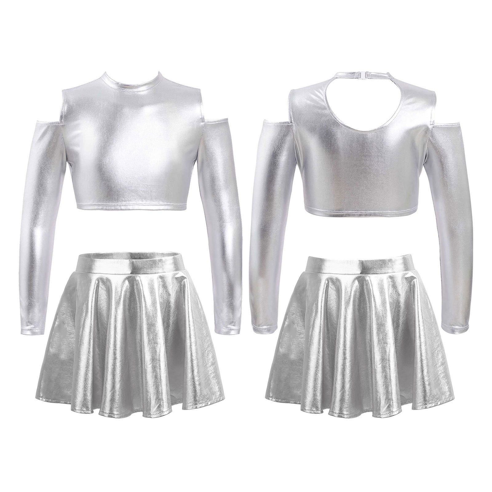 iiniim Kids Girls Long Sleeve Off Shoulder Jazz Hip Hop Ballet Dance ...