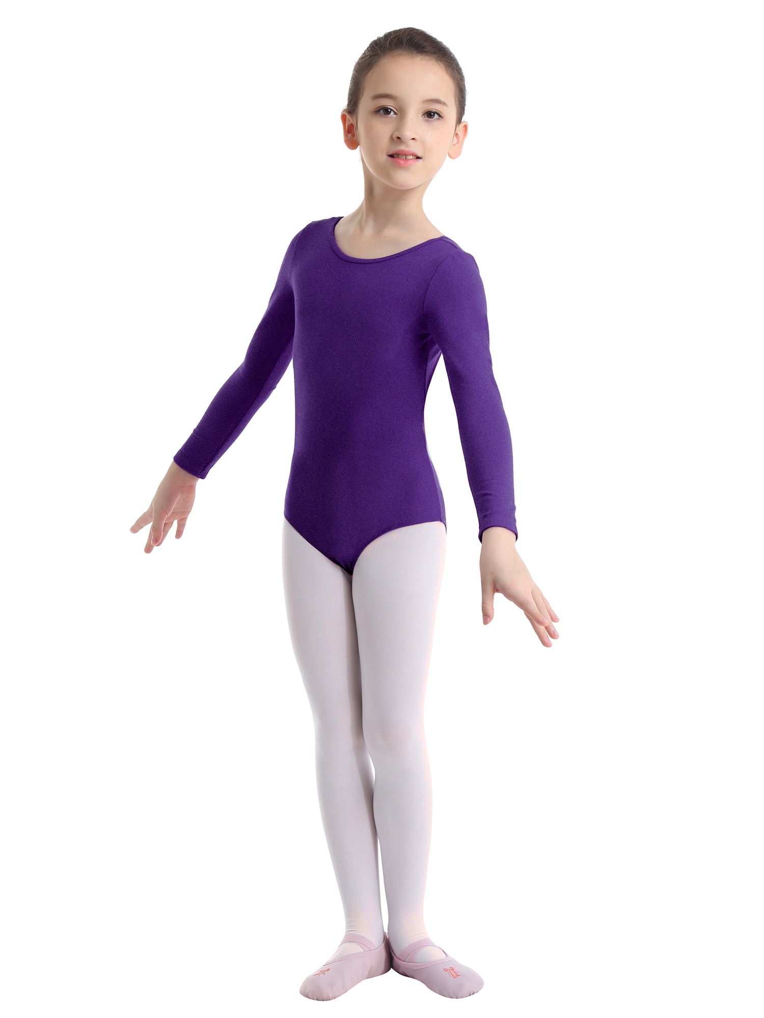 iiniim Kids Girls Long Sleeve Tank Leotard Gymnastics Unitard Ballet ...