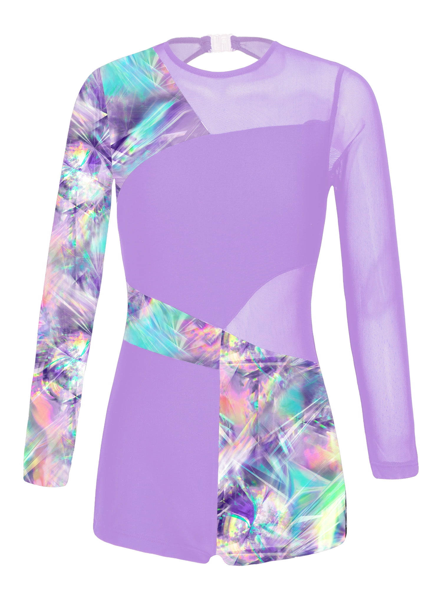iiniim Kids Girls One Piece Gymnastics Leotard Long Sleeve Ballet Dance ...