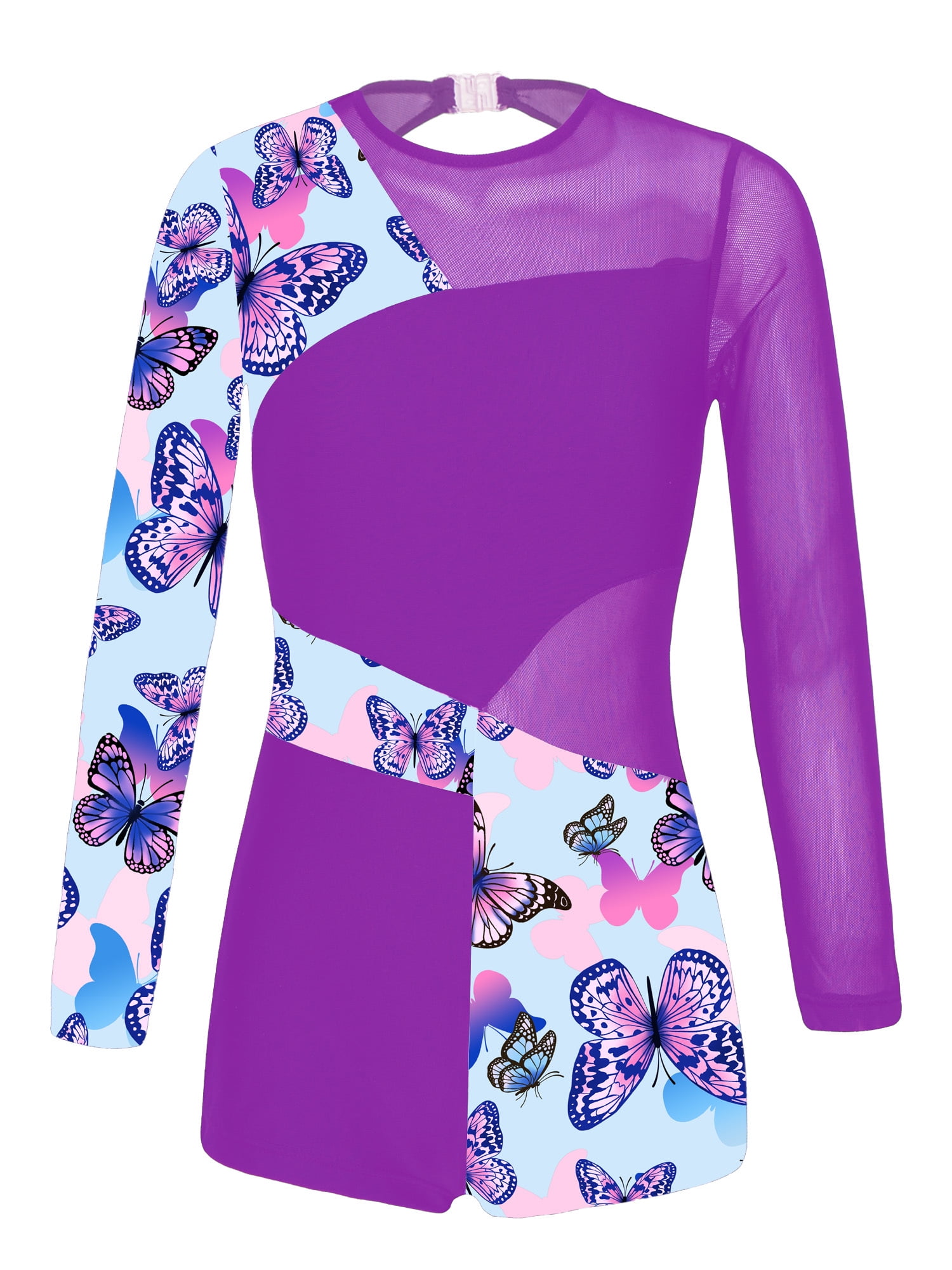 iiniim Kids Girls One Piece Gymnastics Leotard Long Sleeve Ballet Dance ...