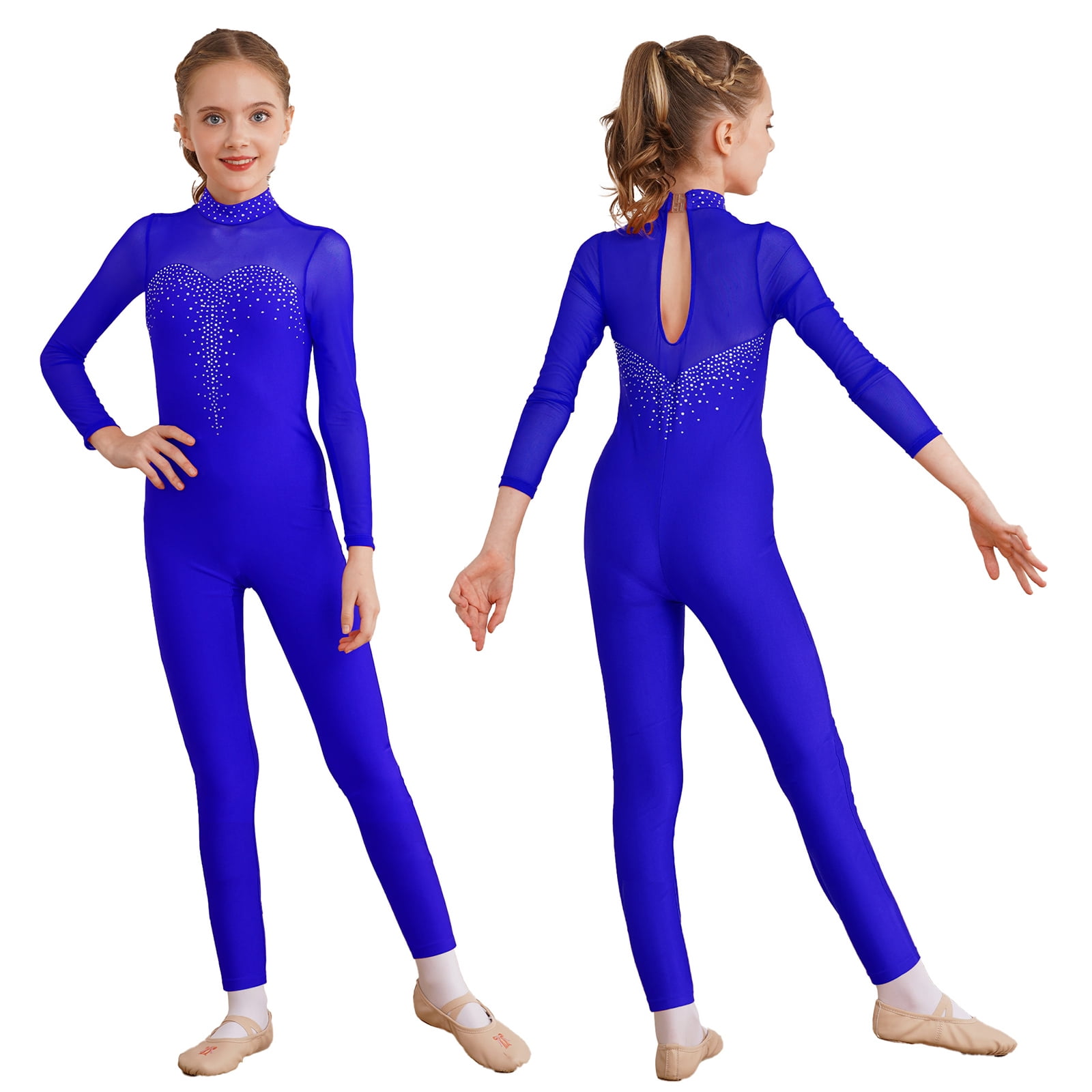 iiniim Gymnastics Unitards for Girls Long Sleeve Gymnastics Leotard ...