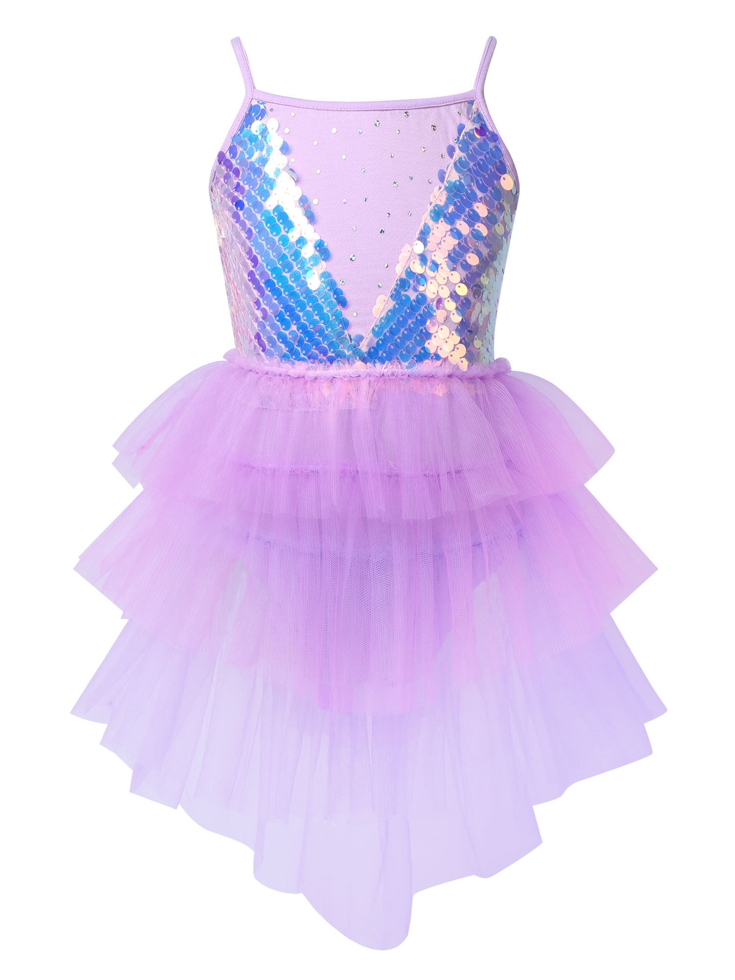 iiniim Kids Girls Sparkly Sequins Adjustable Spaghetti Shoulder Straps ...