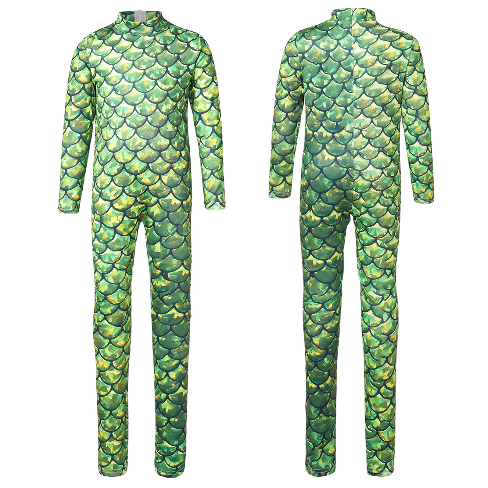 iiniim Kids Girls Stretchy Full Length Long Sleeve Unitard Bodysuit ...