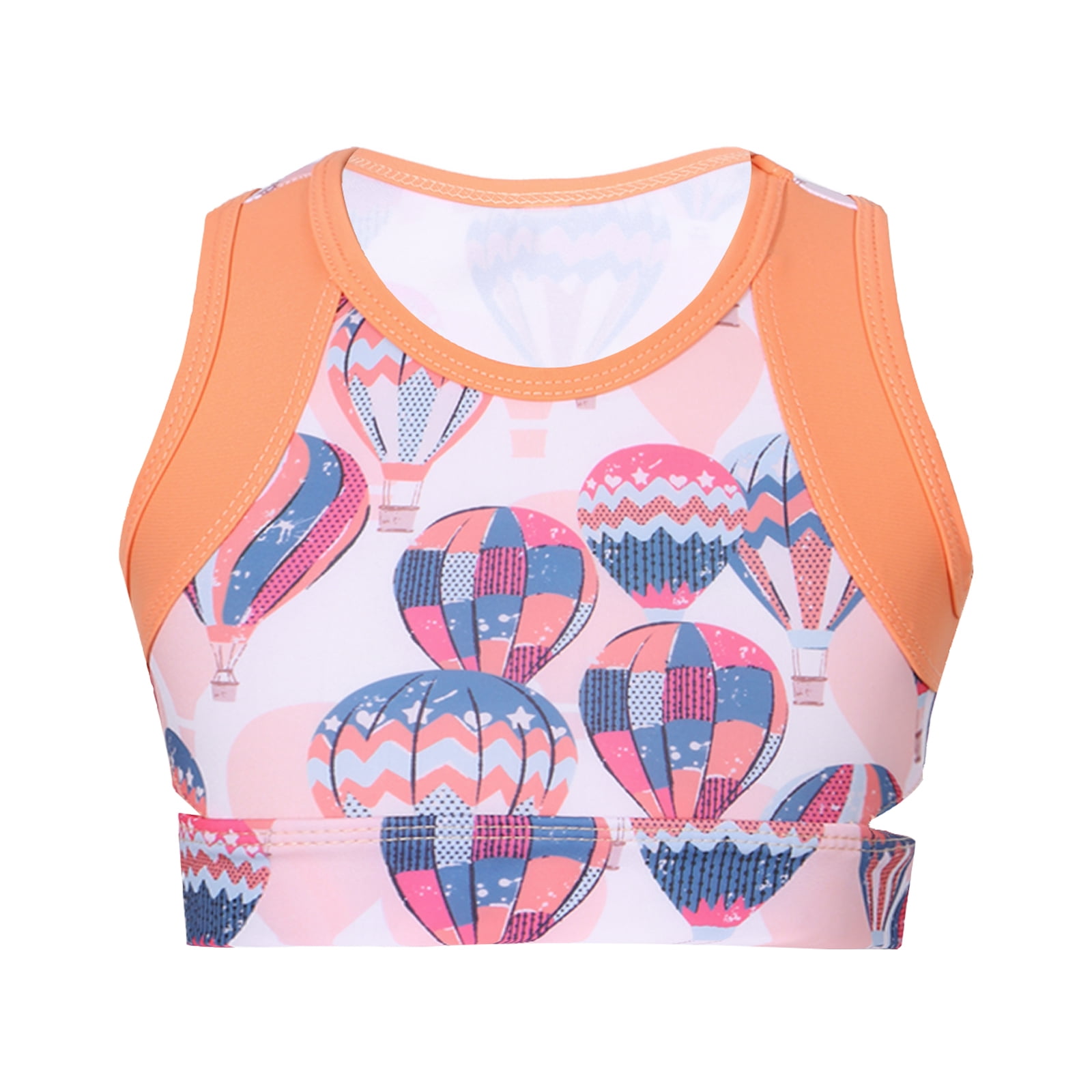 iiniim Kids Girls Tie Dye Cutout Back Crop Top Gymnastics Dance Workou ...