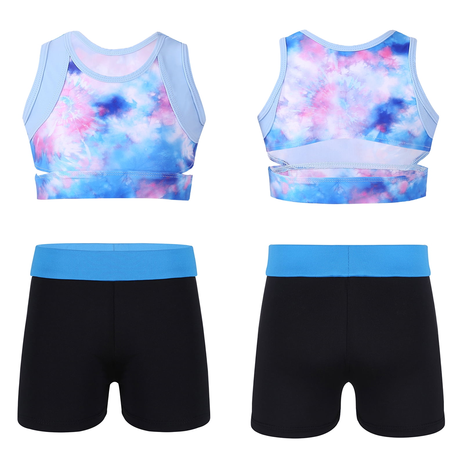 iiniim Kids Girls Two Piece Tankini Set Swimsuit Athletic Ctop Tank ...