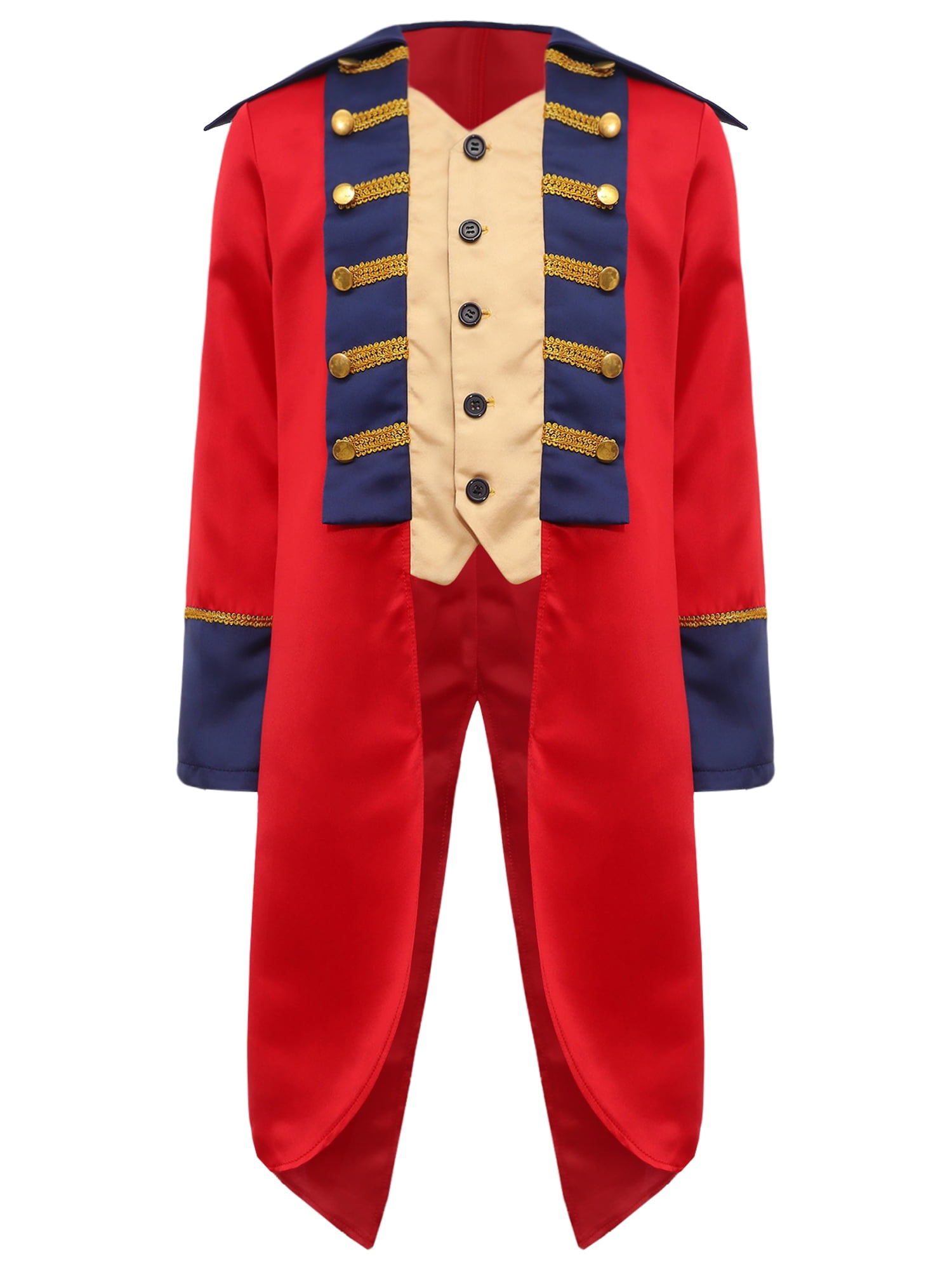 iiniim Kids Halloween Medieval Prince Tailcoat Jacket Colonial Costume ...