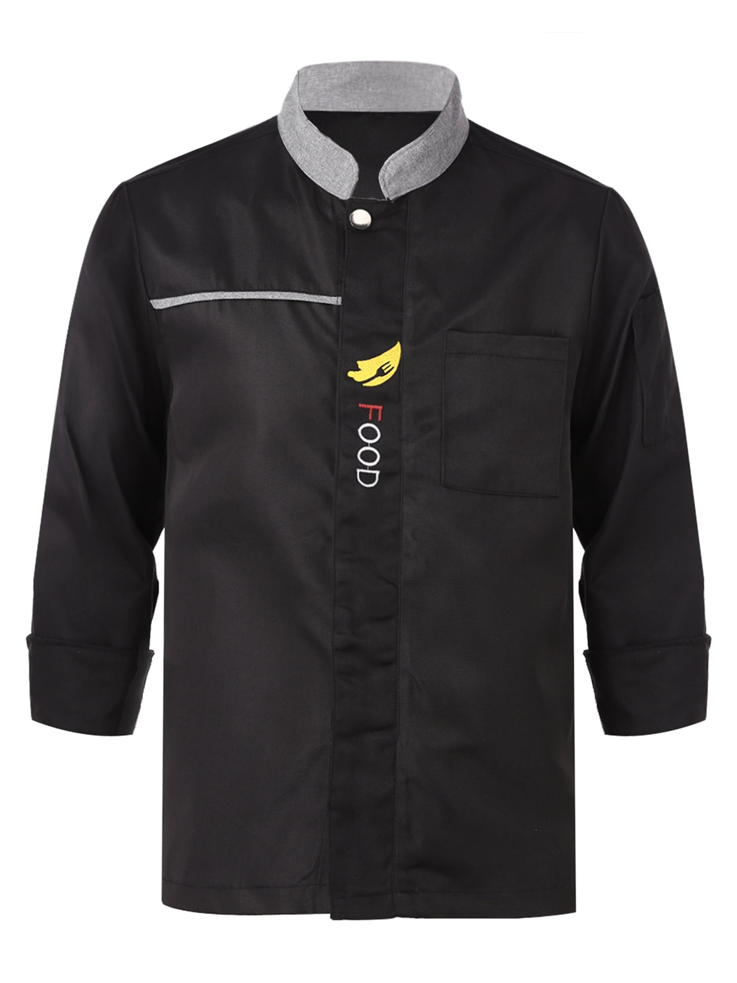 iiniim Men Chef Jacket Chef Coat Jacket Chef Uniform Short or Long ...