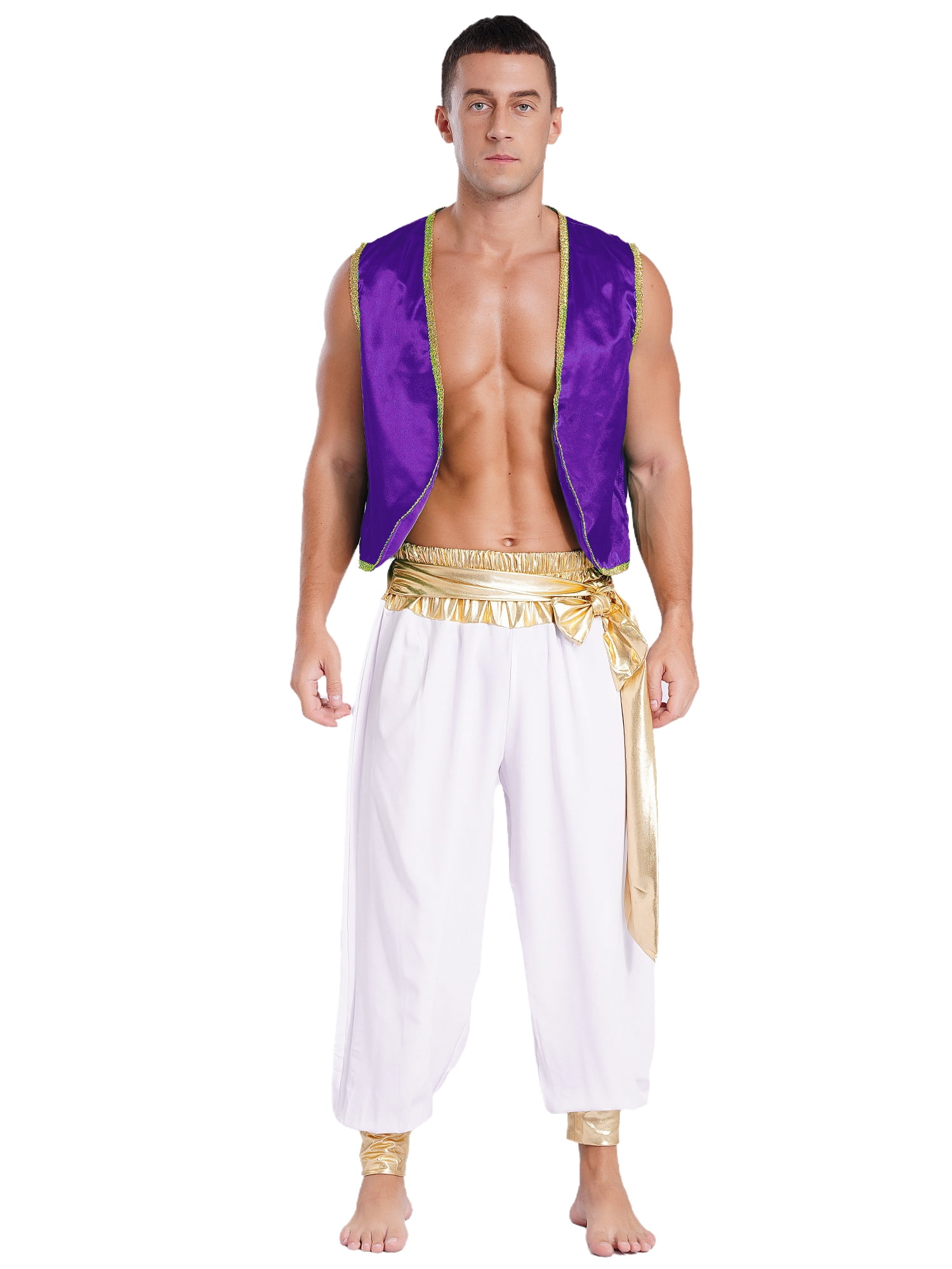 iiniim Men's Adult Arabian Prince Costume Halloween Persian Ara Genius ...