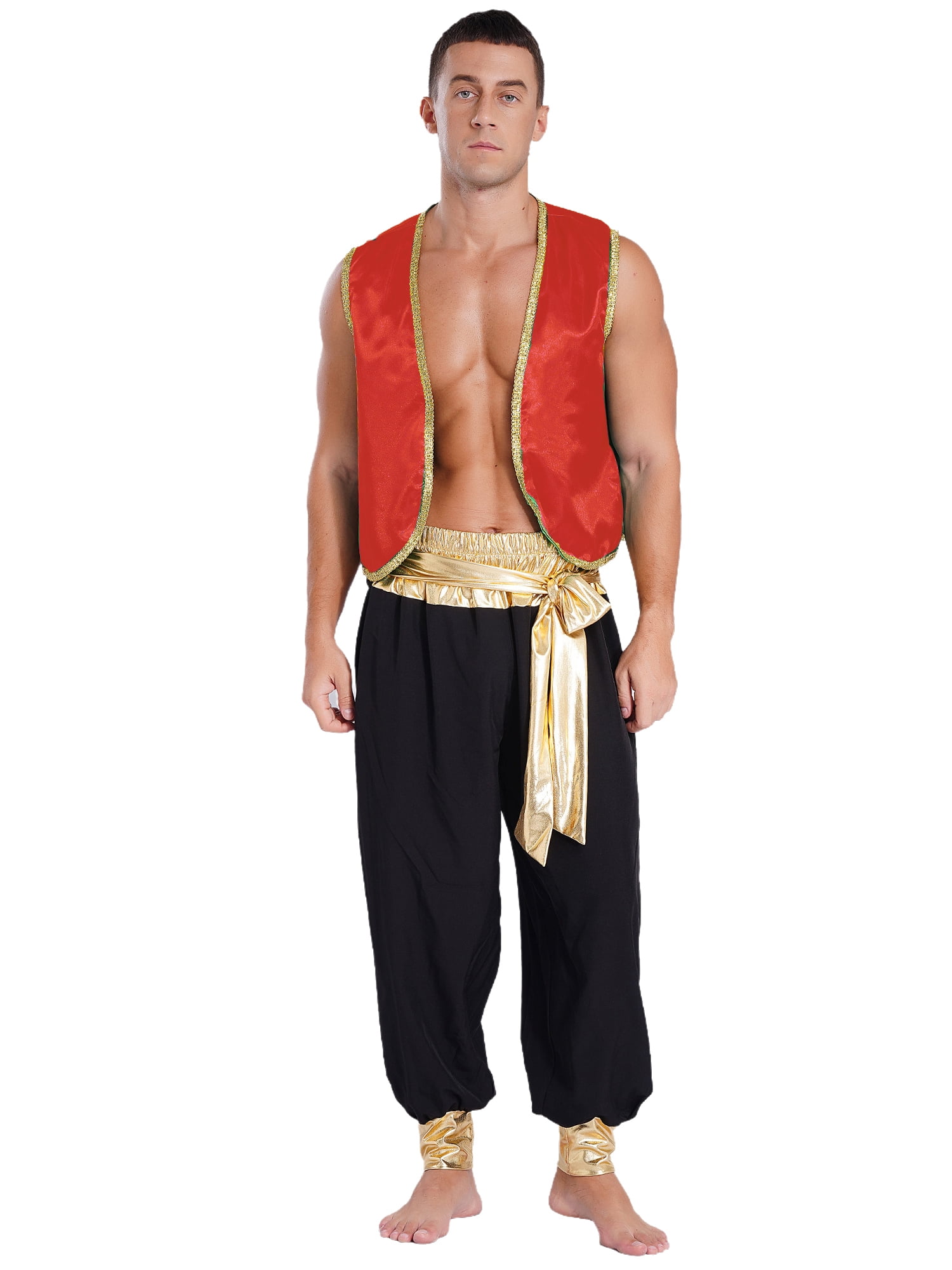 iiniim Men's Adult Arabian Prince Costume Halloween Persian Ara Genius ...