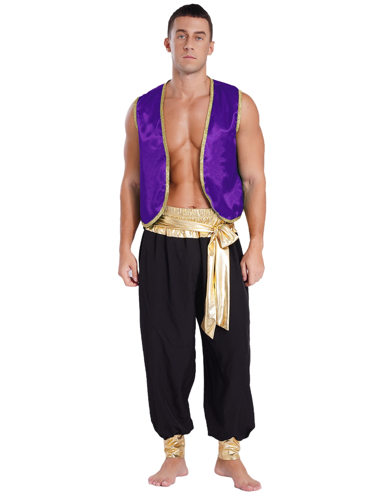 iiniim Men's Adult Arabian Prince Costume Halloween Persian Ara Genius ...