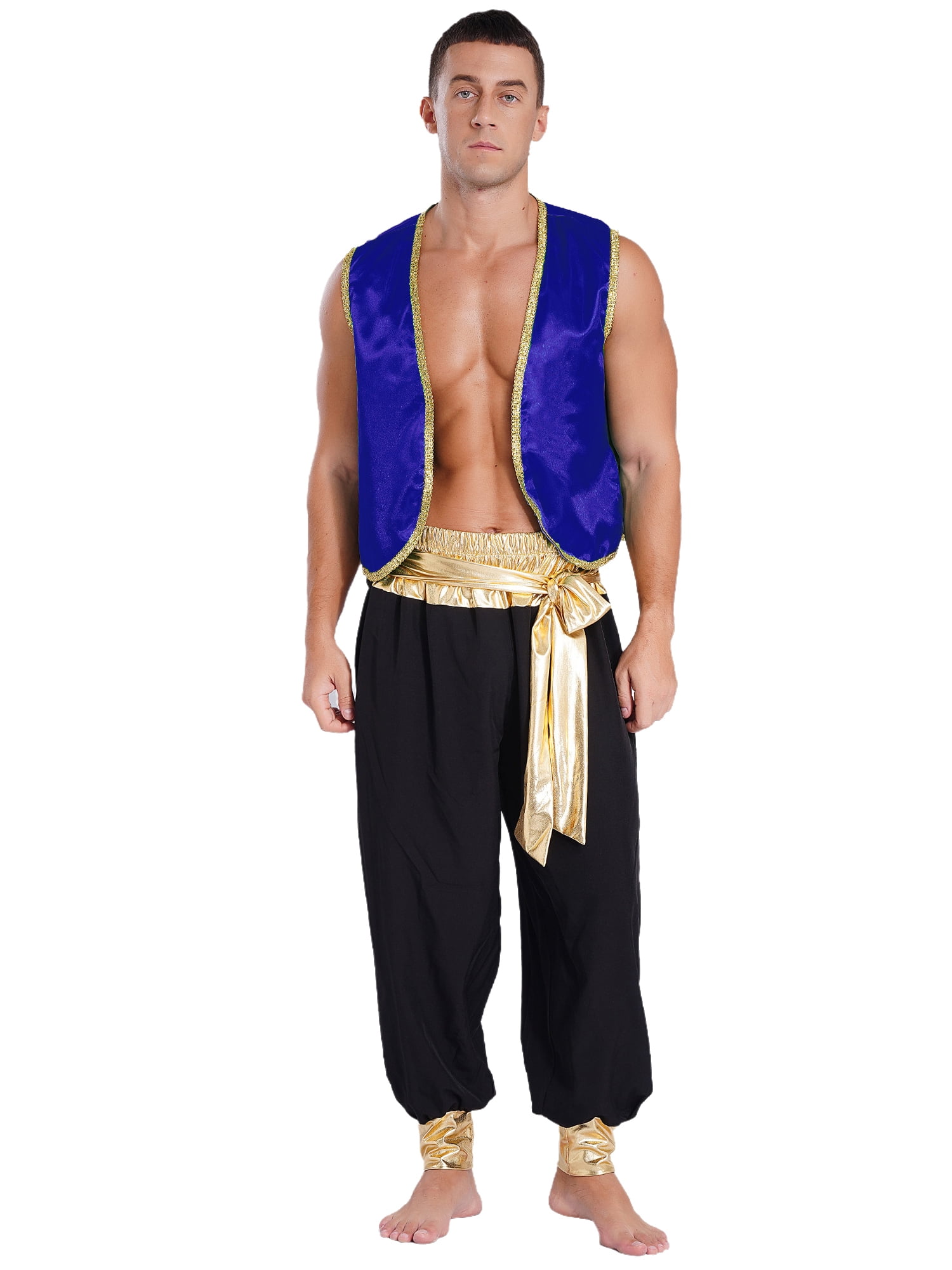 iiniim Men's Adult Arabian Prince Costume Halloween Persian Ara Genius ...