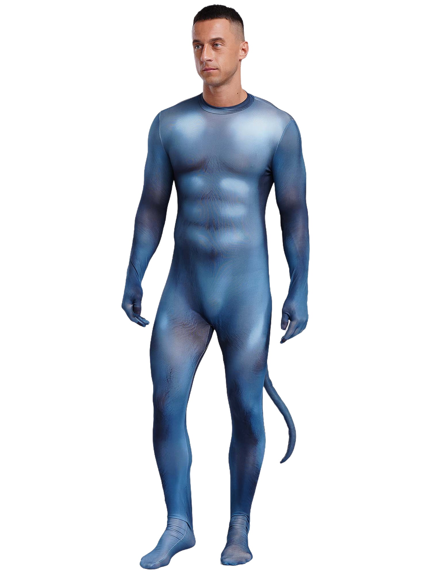 iiniim Men's Animal Muscle Body Suit Tight Halloween 3D Print Adult One ...
