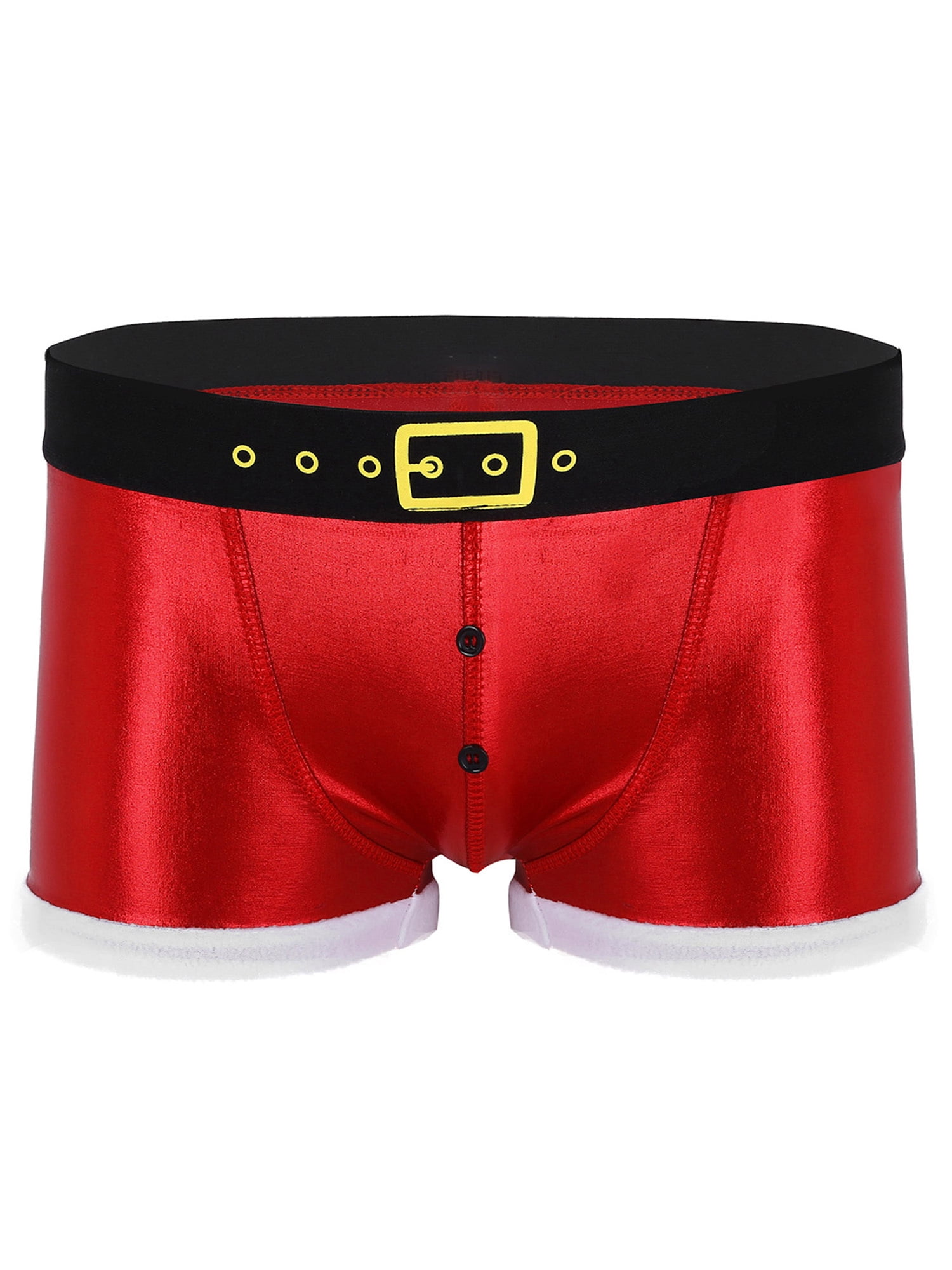 iiniim Mens Christmas Santa Claus Costume Festival Holiday Boxer Shorts ...