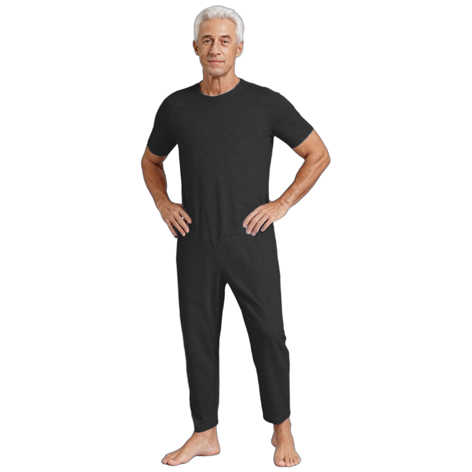 iiniim Mens Special Needs Clothing Back Zipper Jumpsuit Breathable ...