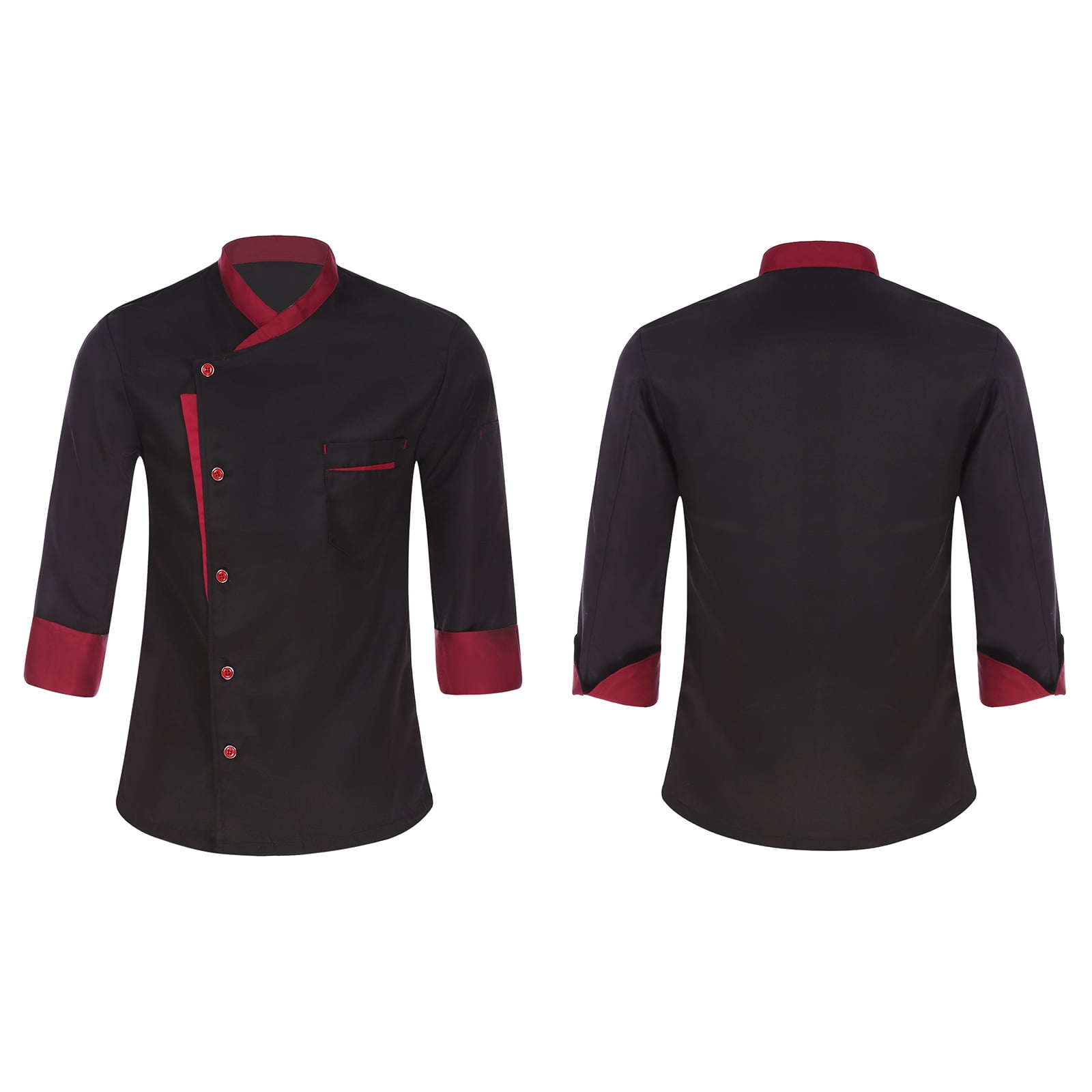 iiniim Unisex Chef Jacket Men's Long Sleeve Chef Coat Restaurant ...