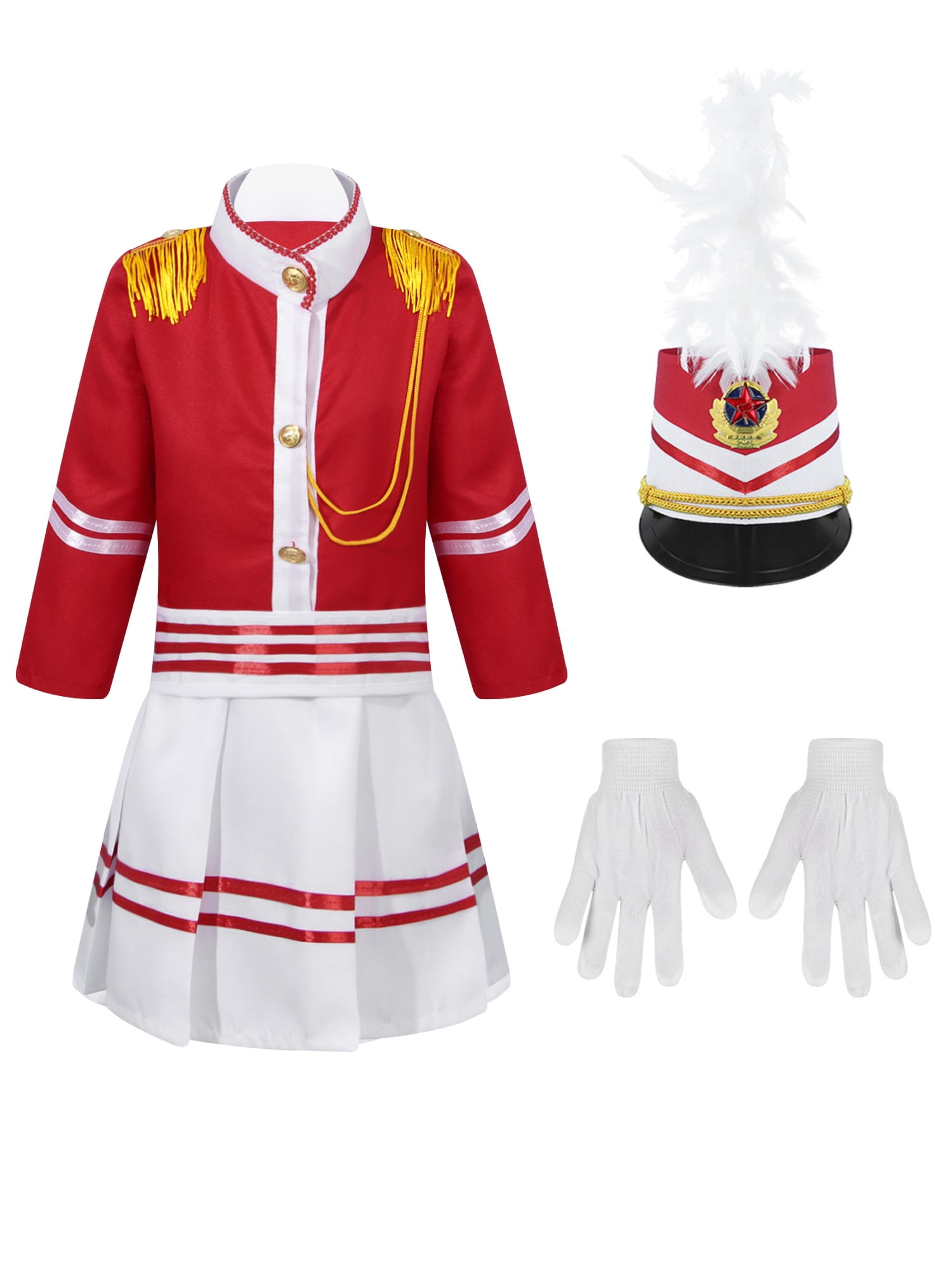 iiniim Unisex Girls Boys Marching Band Costume Uniform Sets Jacket ...
