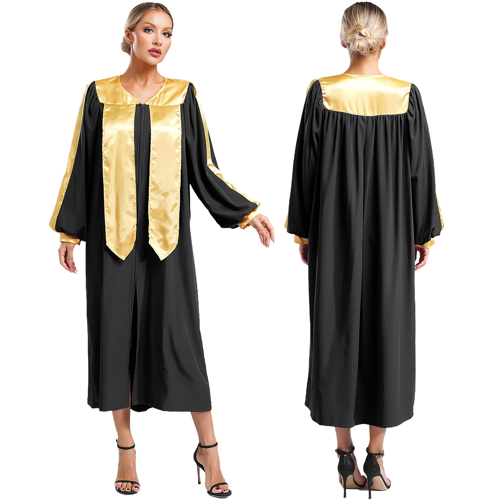 iiniim Women Church Choir Graduation Gown Long Sleeve Maxi Robe Robe ...