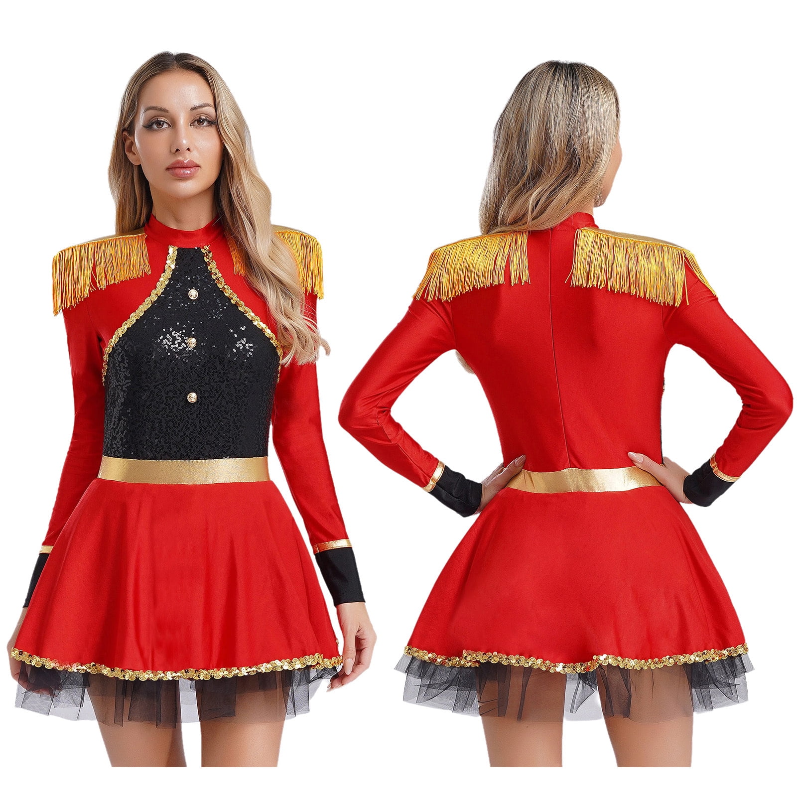 iiniim Women Circus Acrobat Costume Carnival Dance Sparkly Sequins ...