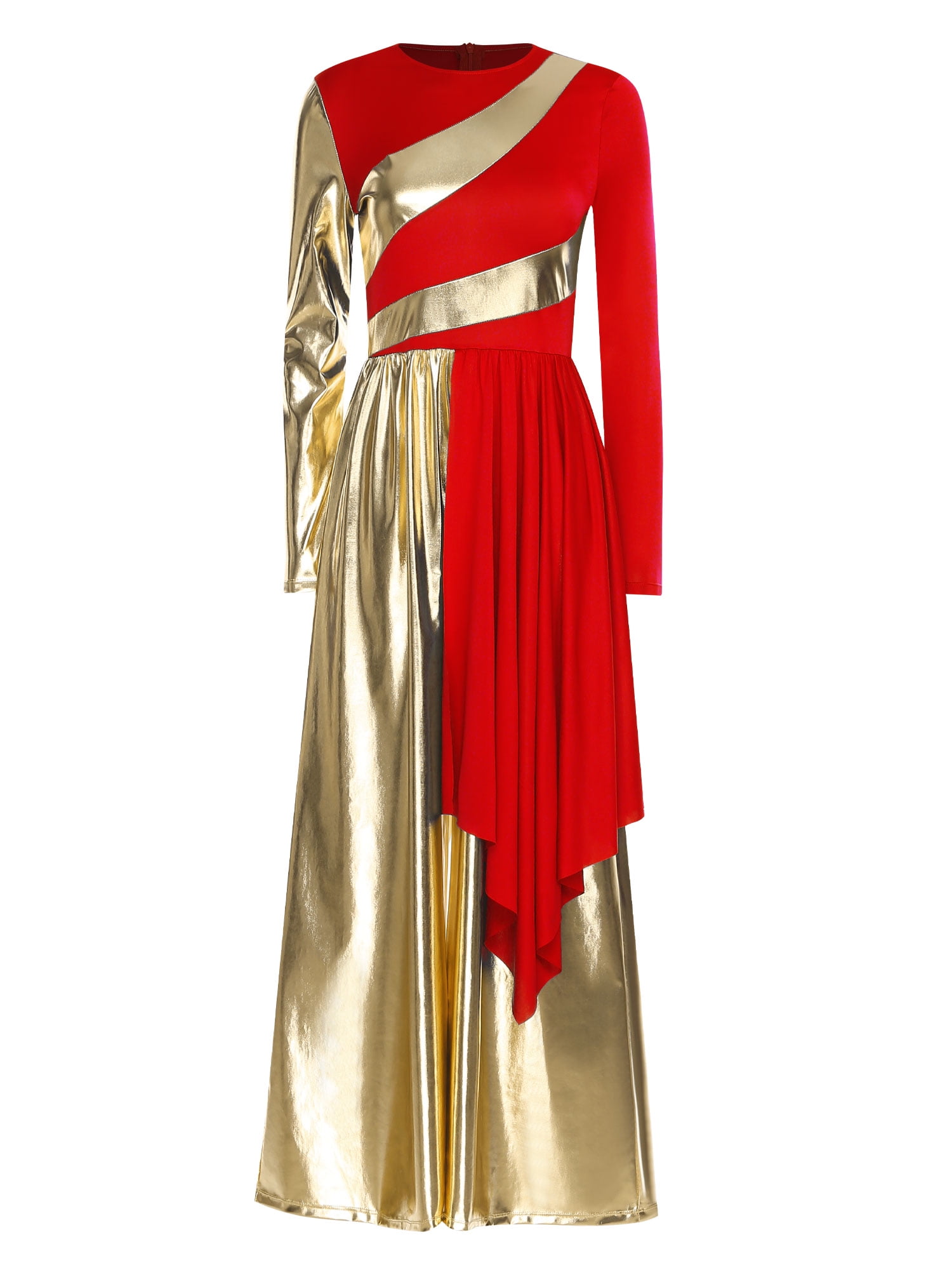 iiniim Women Metallic Liturgical Praise Dance Costume Loose Fit Wide ...