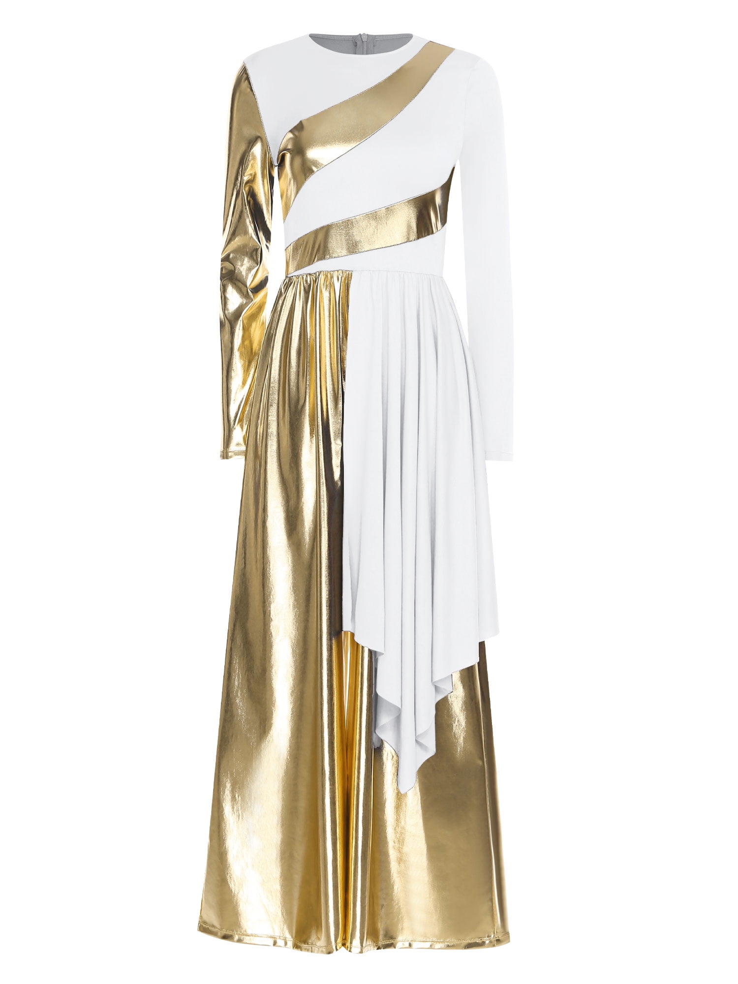 iiniim Women Metallic Liturgical Praise Dance Costume Loose Fit Wide ...