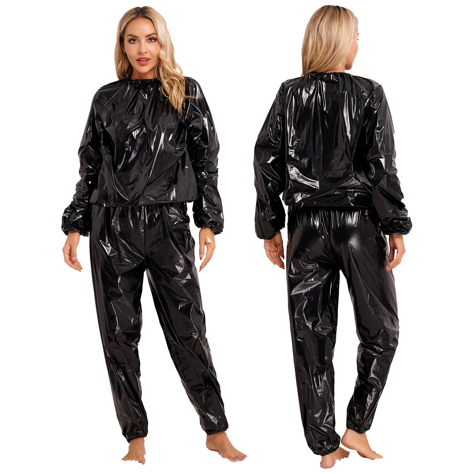 iiniim Women Sauna Suit Weight Loss Sweat Suits Pants Gym Workout Top ...