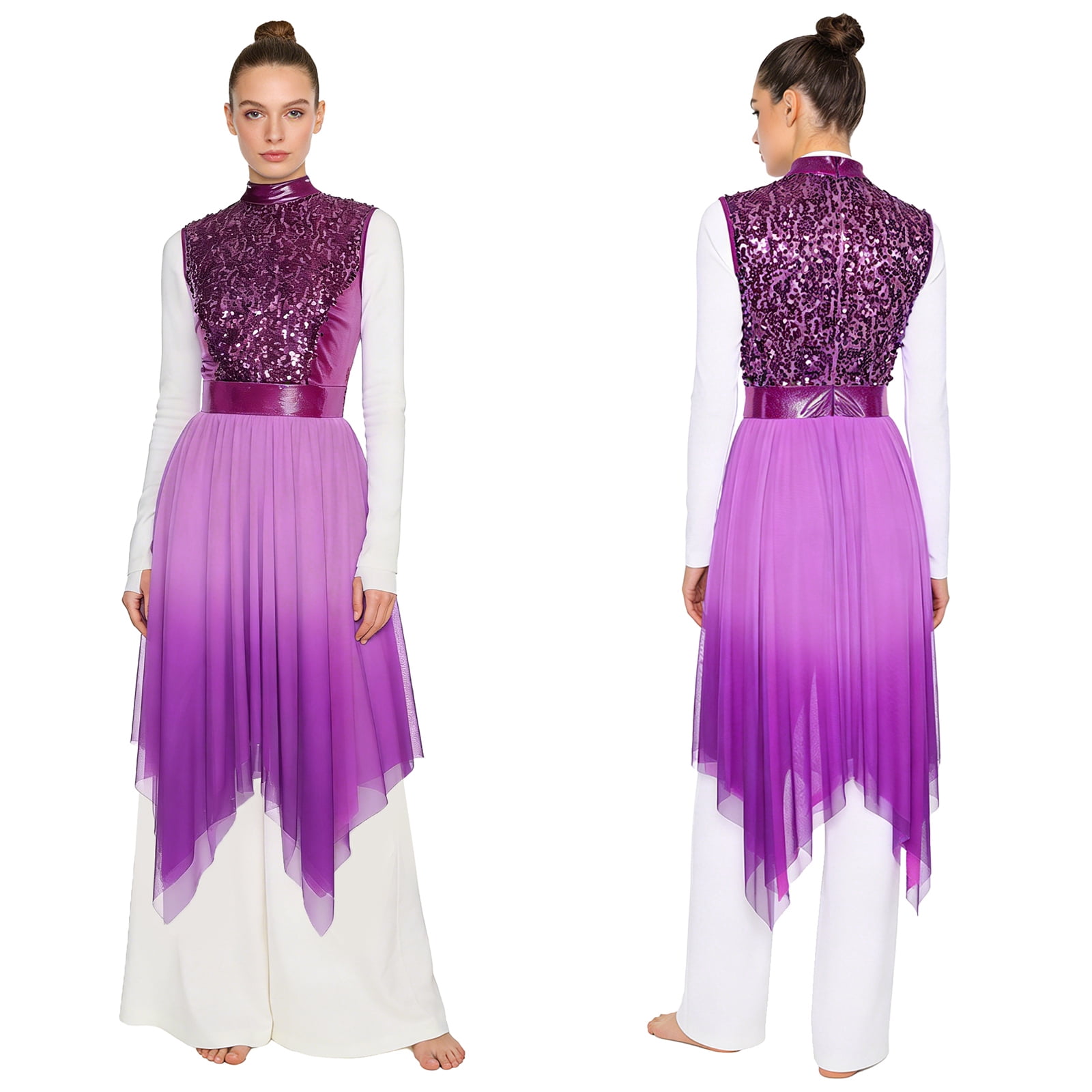 iiniim Women's Sequined Liturgical Worship Praise Dance Dresses ...