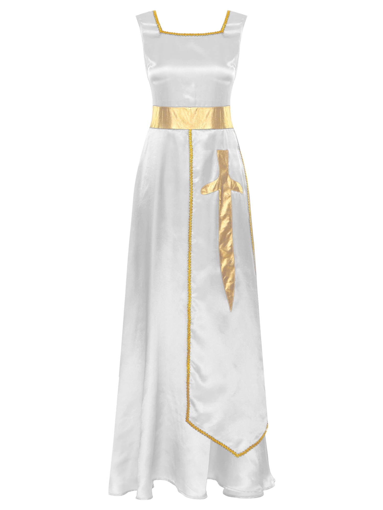 iiniim Women's Sleeveless Tunic Overlay Dance Cover Up Maxi Dress White ...