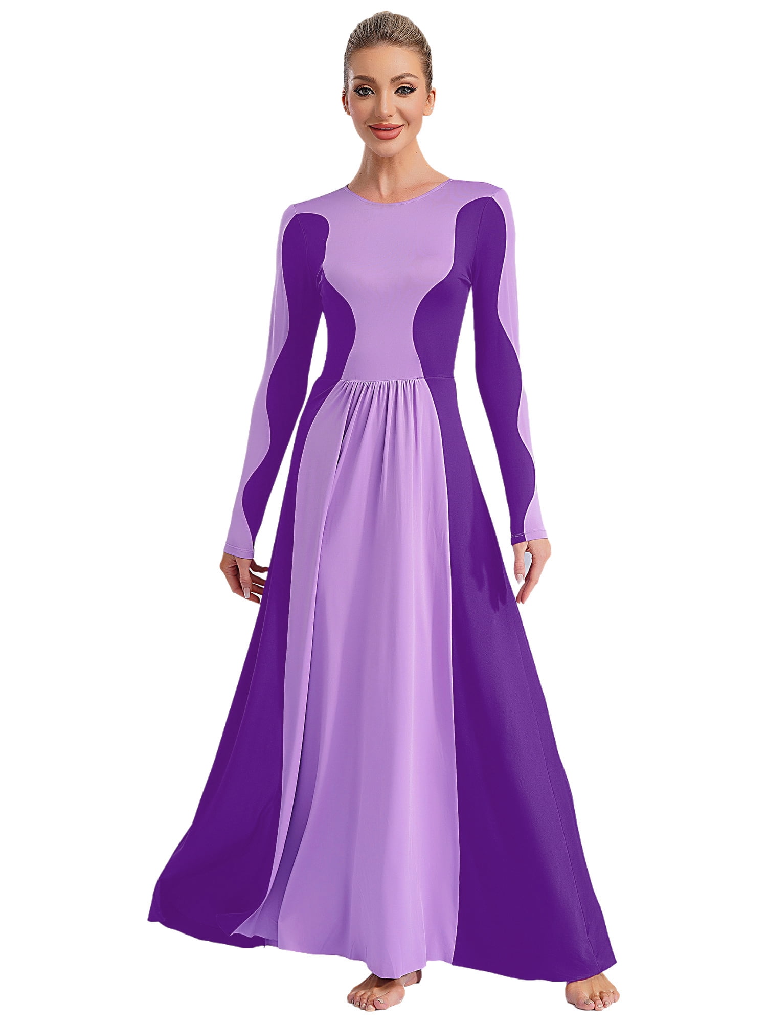 iiniim Womens Long Sleeve Liturgical Praise Worship Dancewear Choir ...