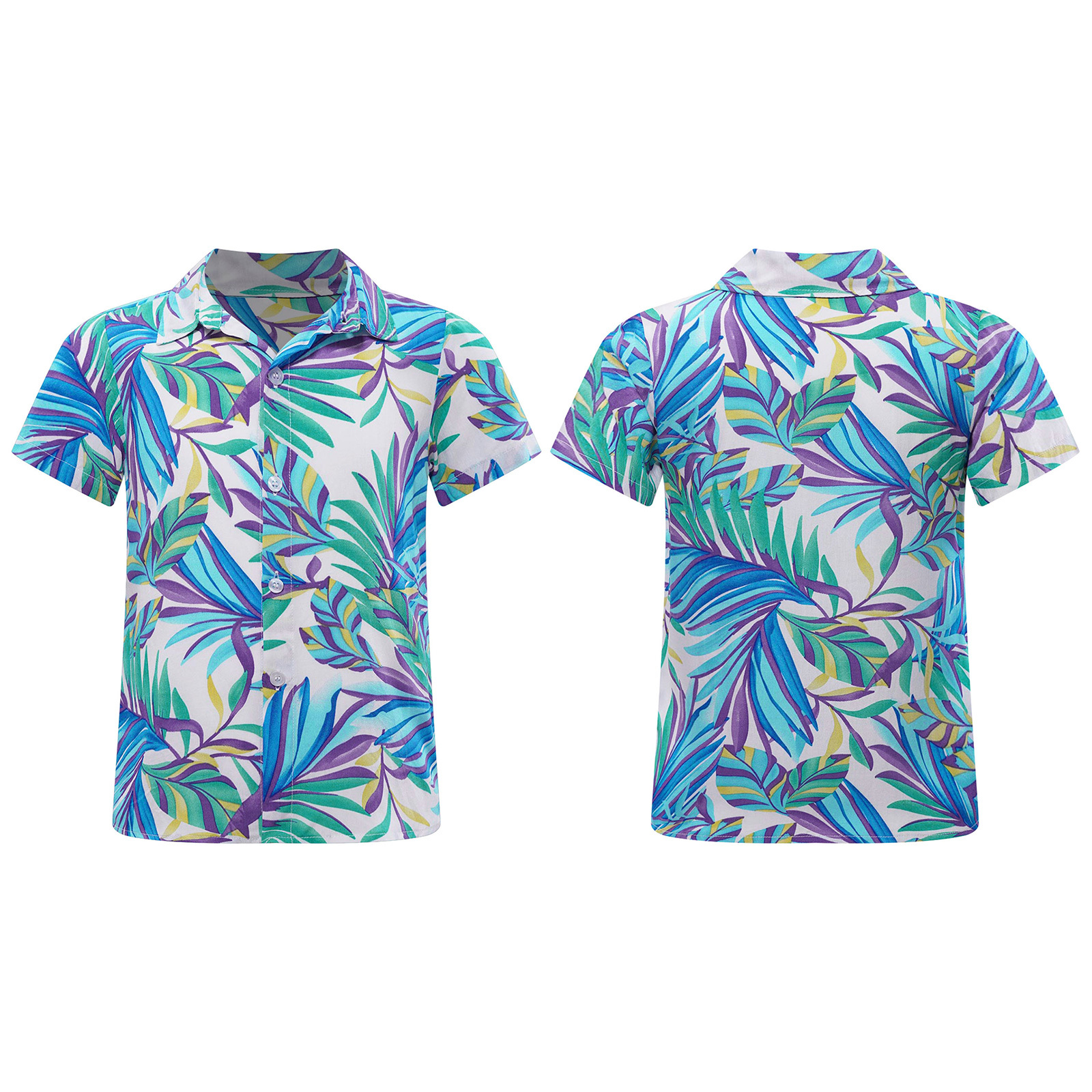 iixpin Casual Aloha Luau Shirts for Kids Boys Hawaiian Shirts Casual ...