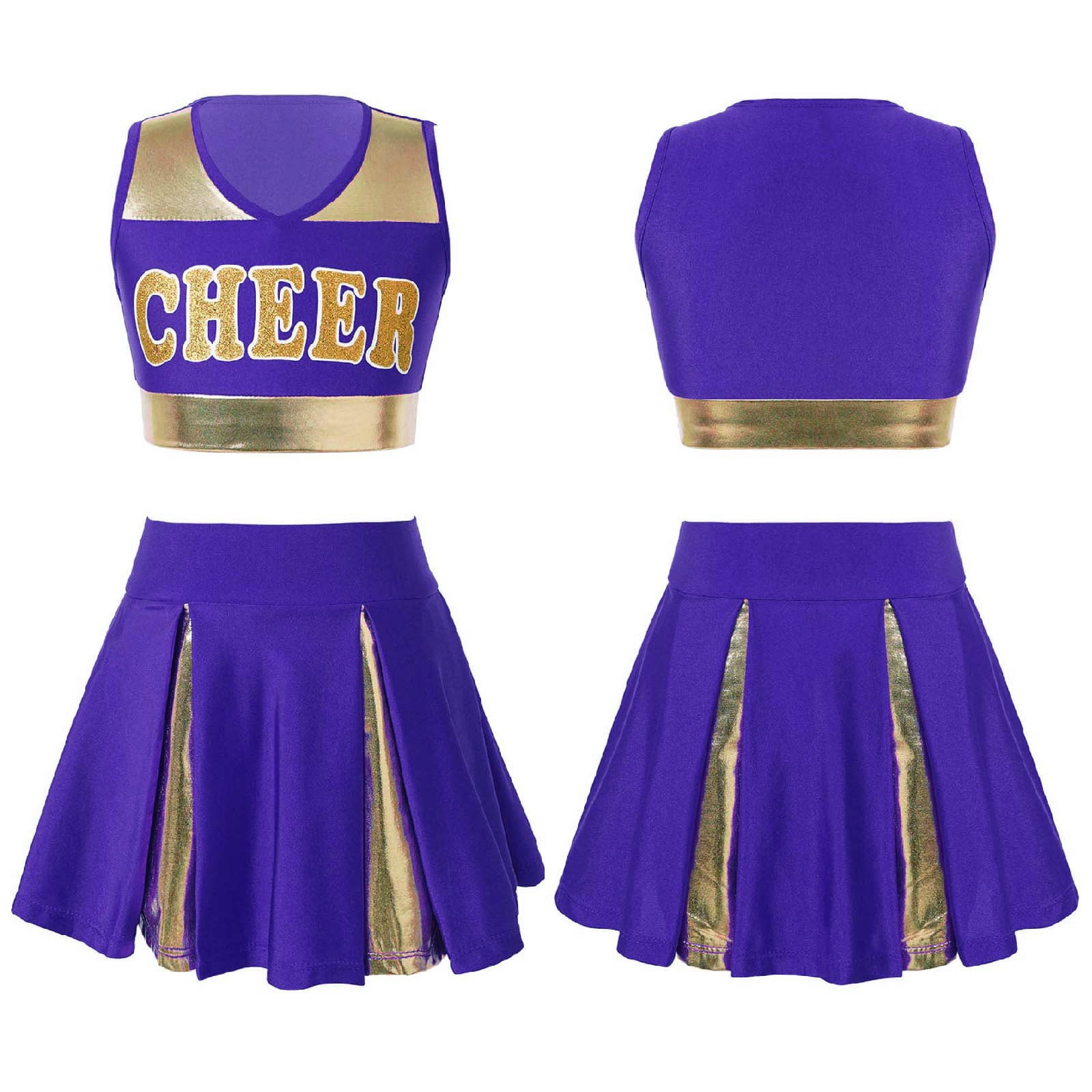 iixpin Child Girl Cheer Leader Costume for Halloween Sport Games ...