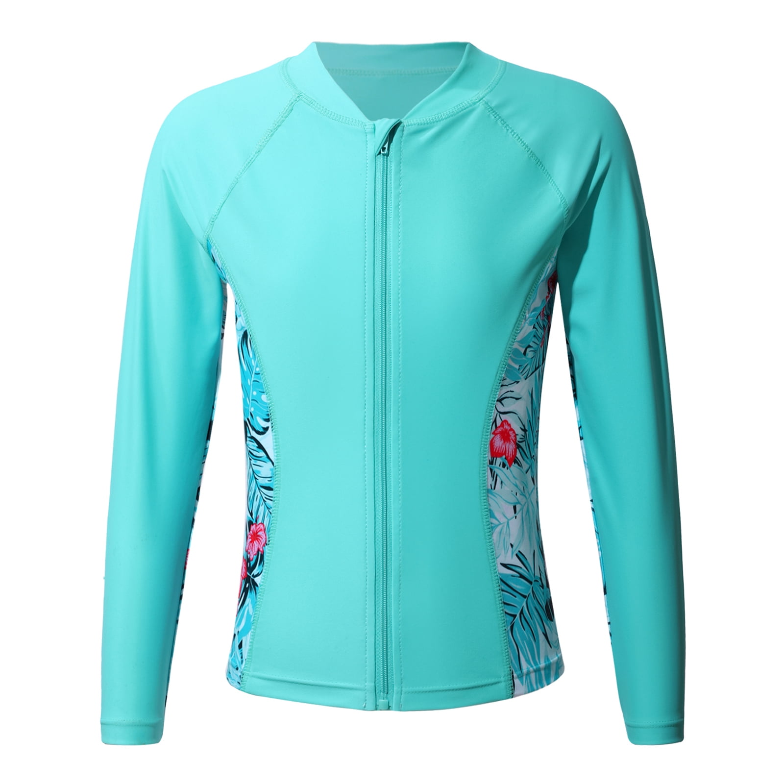 iixpin Floral Rash Guard Shirts for Big Girls Upf 50+ Swim Cover Up Top ...