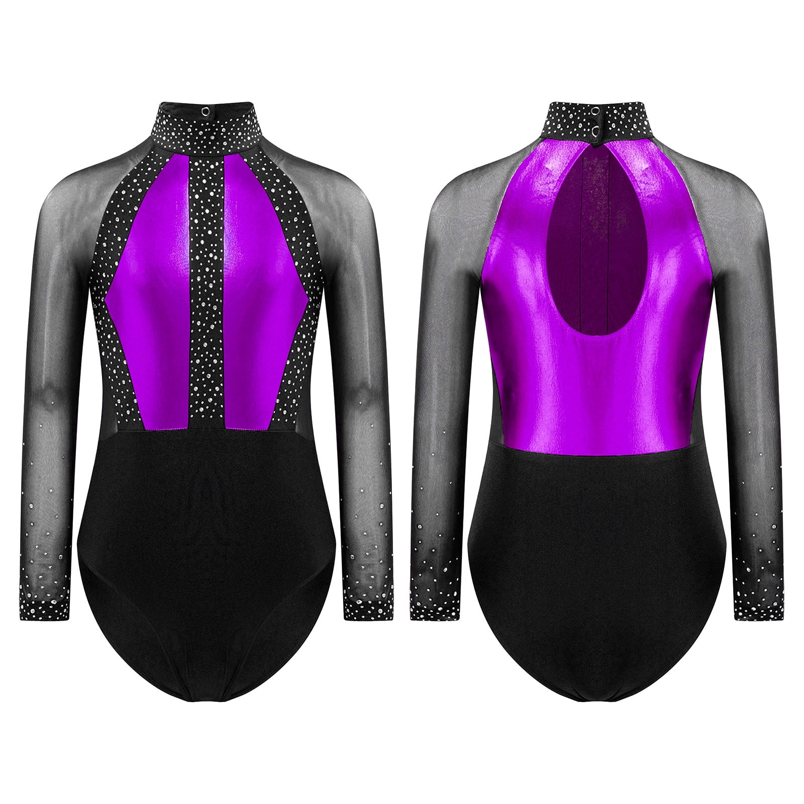 iixpin Gymnastics Leotard for Girls Sparkle Dance Biketards Kids ...