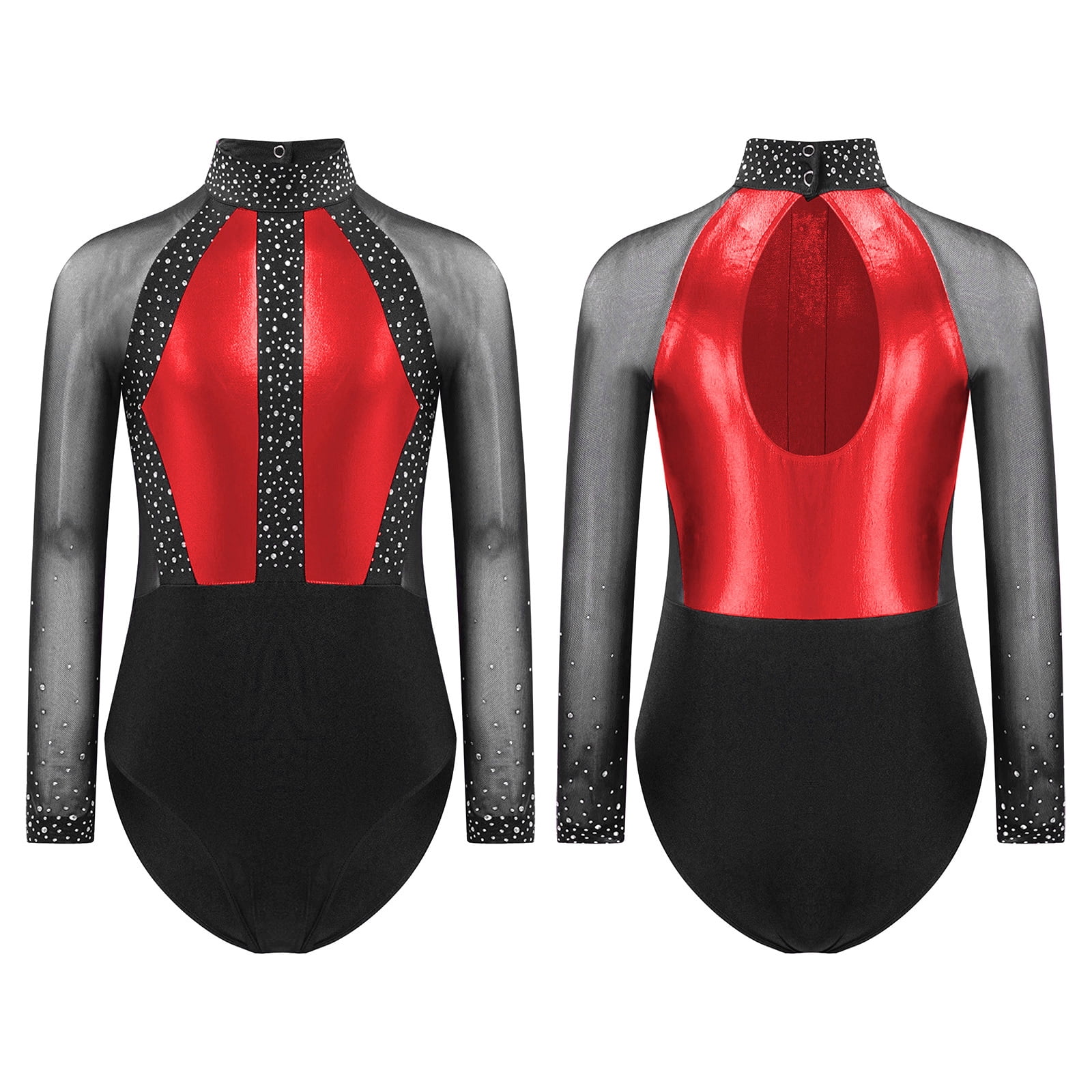iixpin Gymnastics Leotard for Girls Sparkle Dance Biketards Kids ...