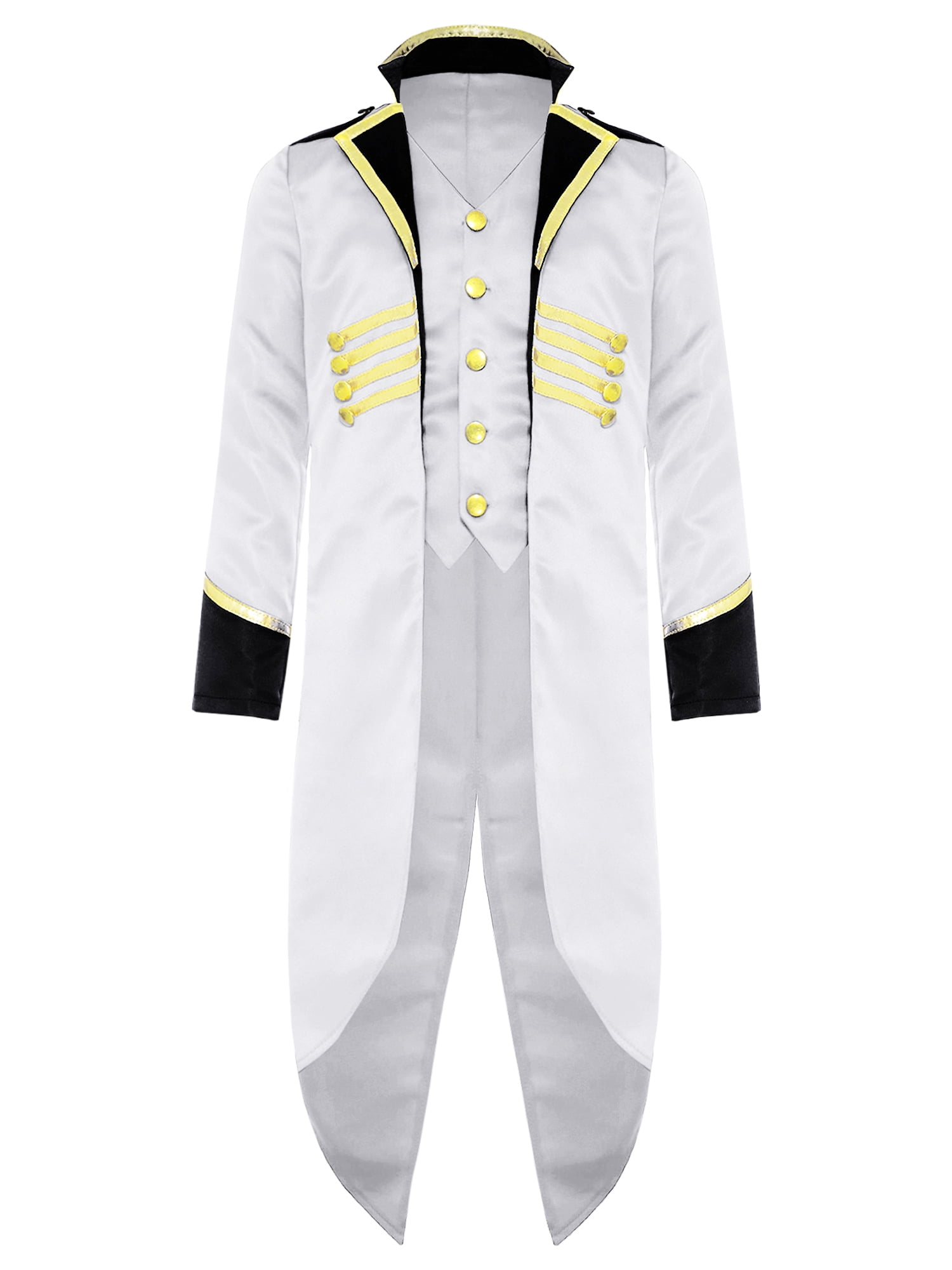 iixpin Kids Boys Long Sleeve Medieval Tailcoat Tuxedo Victorian Elegant ...