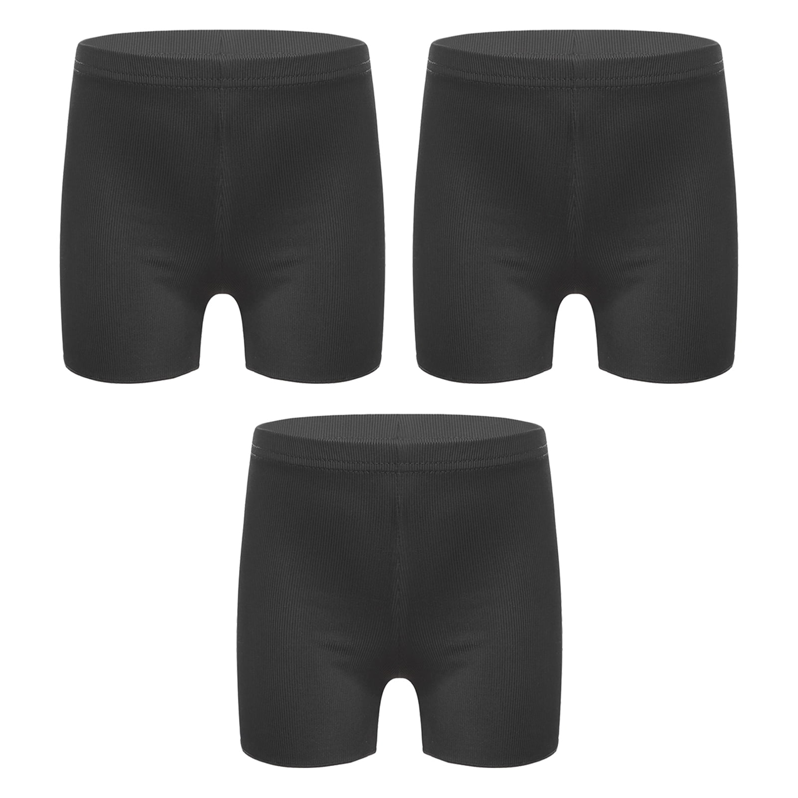 iixpin Kids Girls 3 Pack Ice Silk Shorts Dance Bike Shorts Gymnastics ...