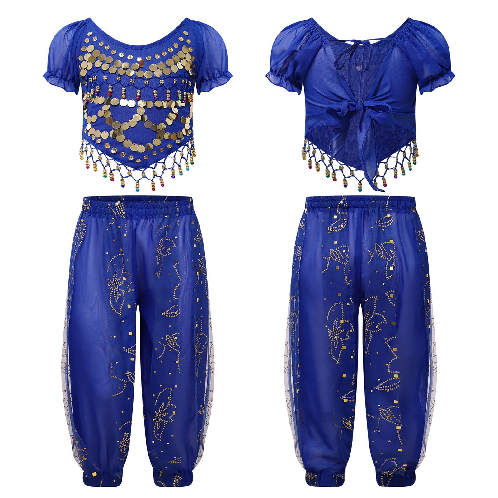 iixpin Kids Girls Belly Dance Costume Arabian Princess Dress Up Outfit ...