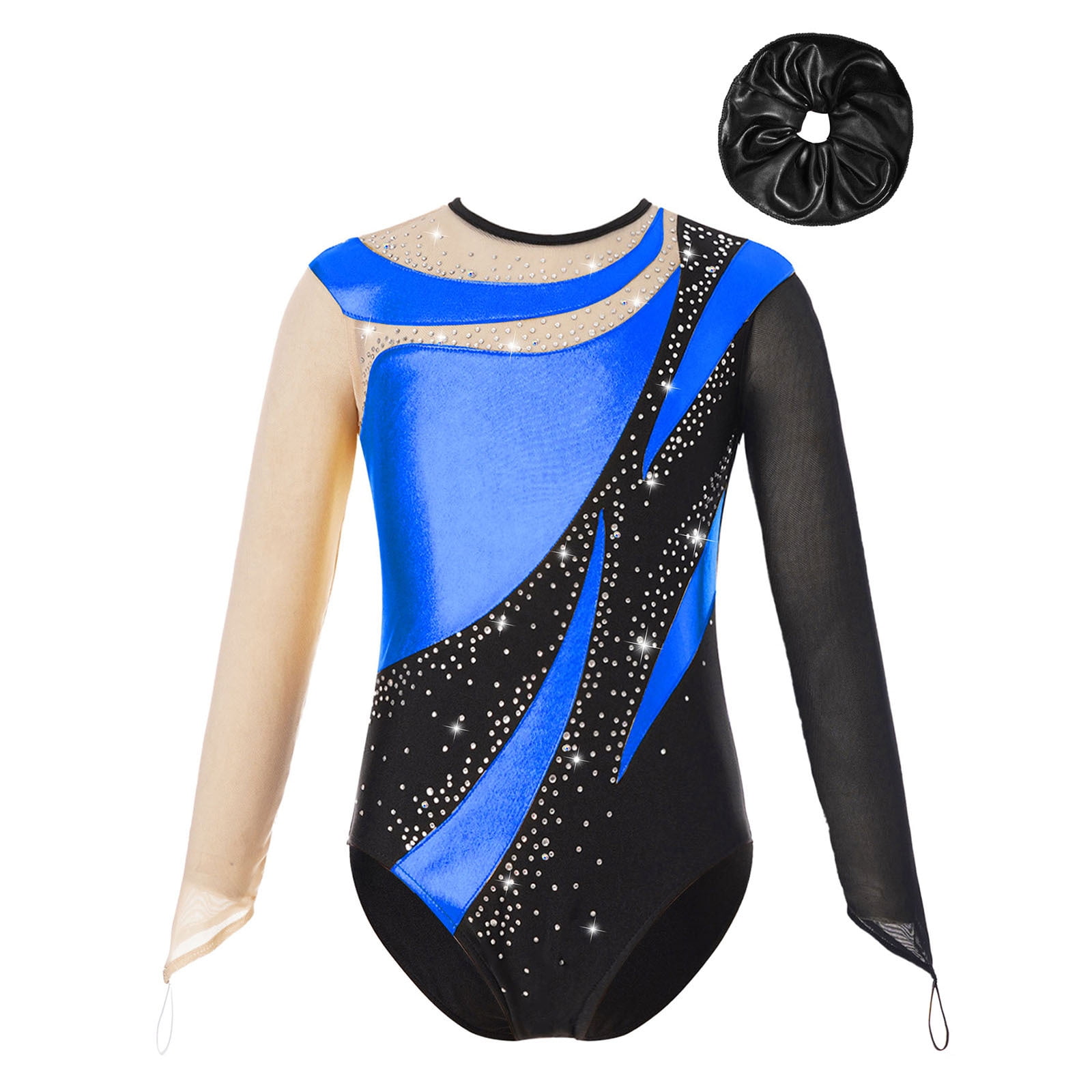 iixpin Kids Girls Long Sleeve Gymnastic Leotard One Piece Bodysuit with ...