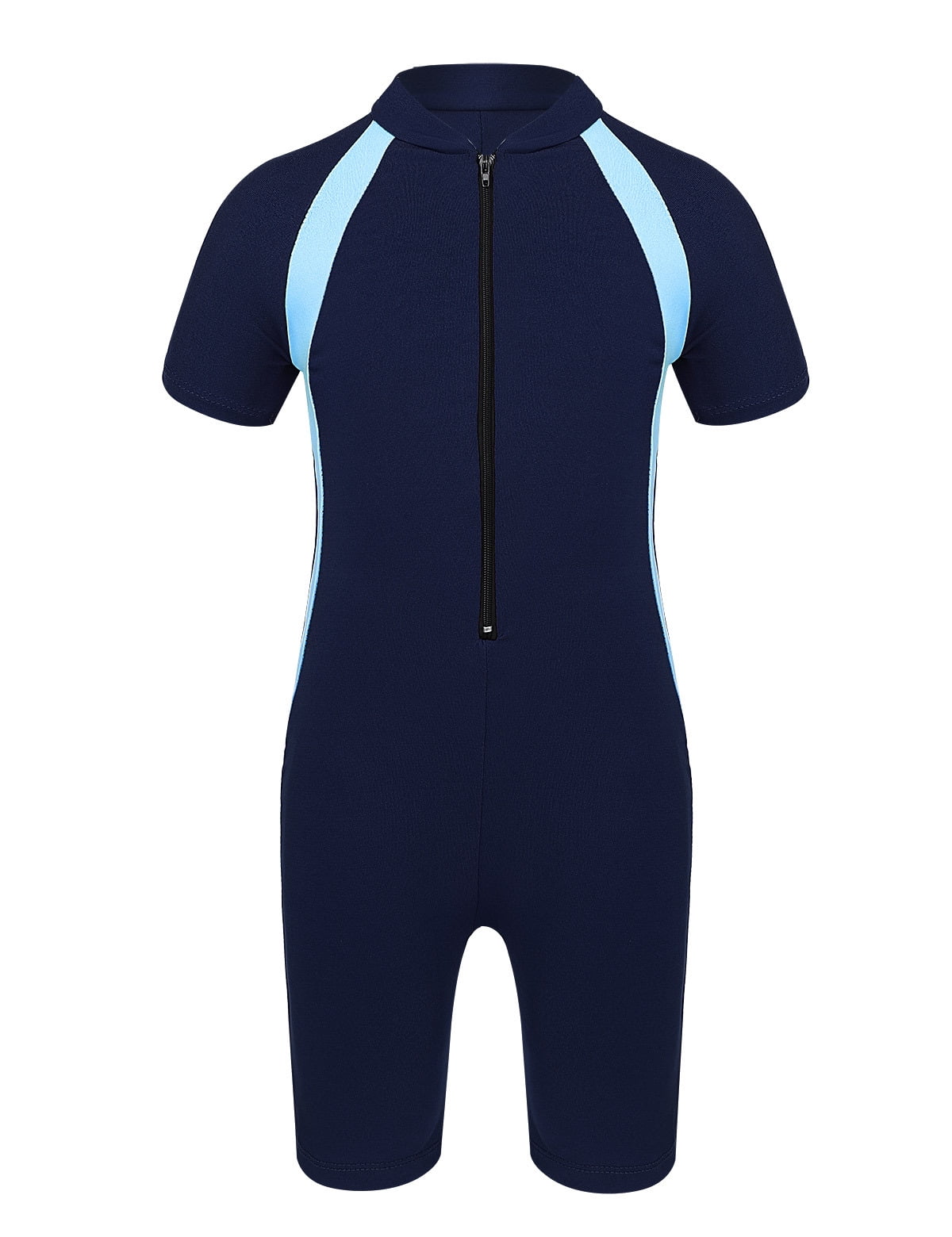 iixpin Kids Girls One Piece Zipper Swimsuit Swimwear Surfing Rash Guard ...