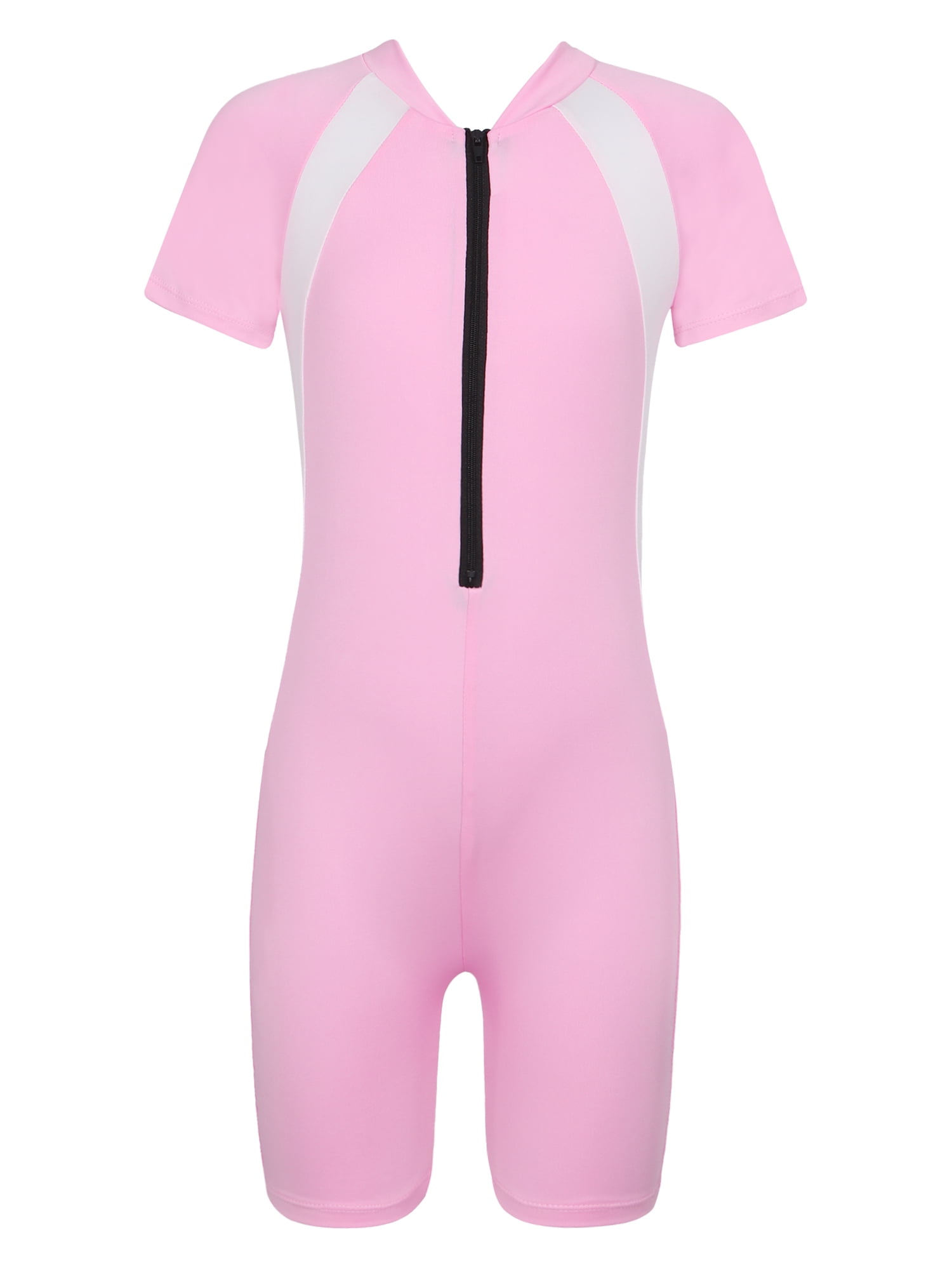 iixpin Kids Girls One Piece Zipper Swimsuit Swimwear Surfing Rash Guard ...