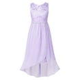 iixpin Kids Sequins Lace Flower Girl High Low Dresses Sleeveless ...