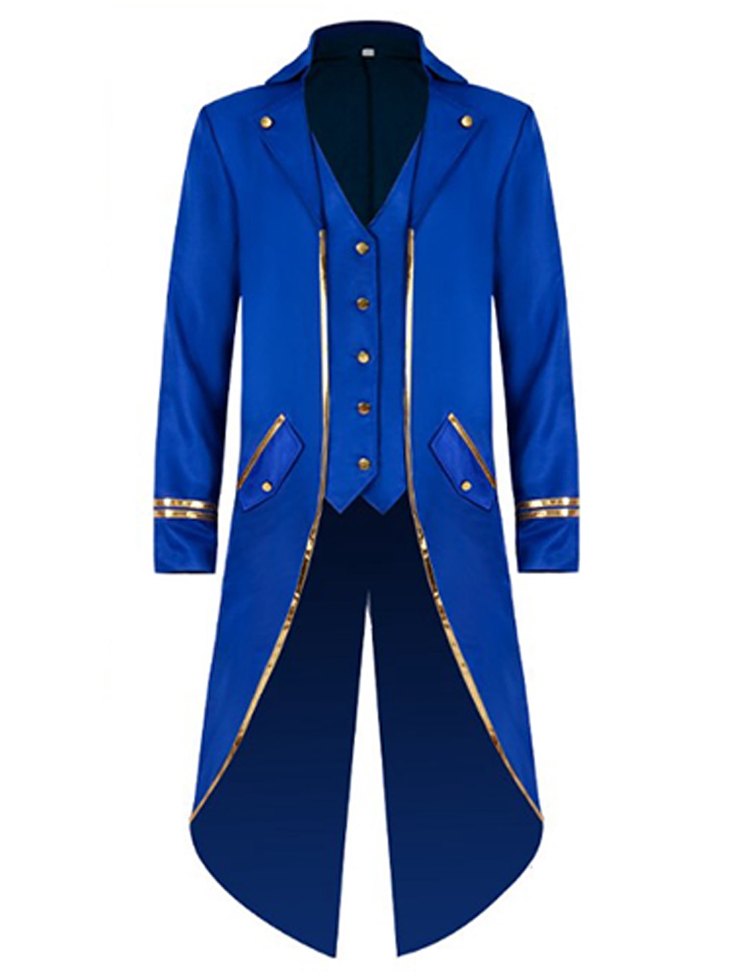 iixpin Men's Vintage Gothic Tailcoat Medieval Steampunk Jackets Tuxedo ...