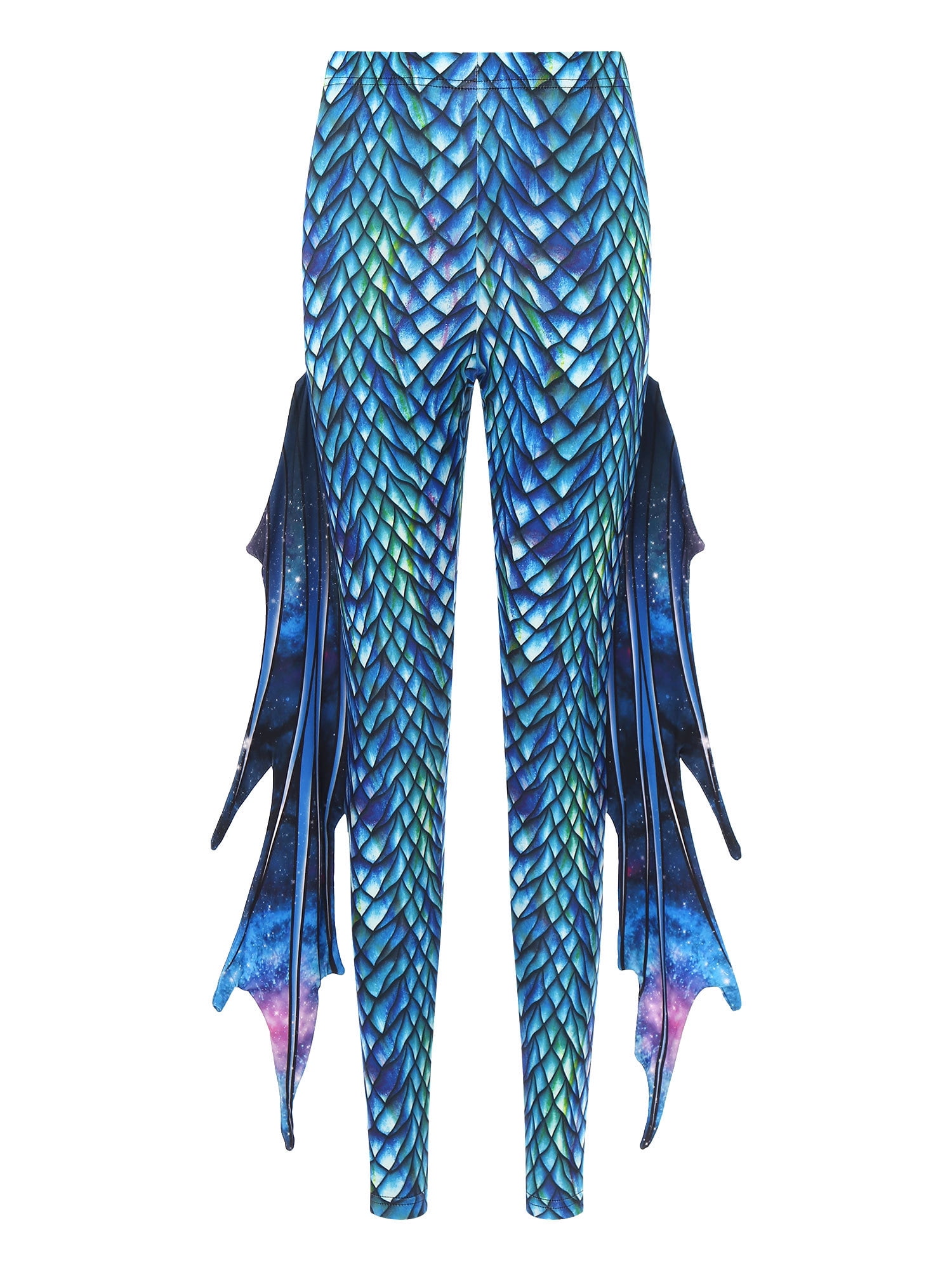 iixpin Women Fish Scale 3D Printed Skinny Mermaid Leggings Funny Sexy ...