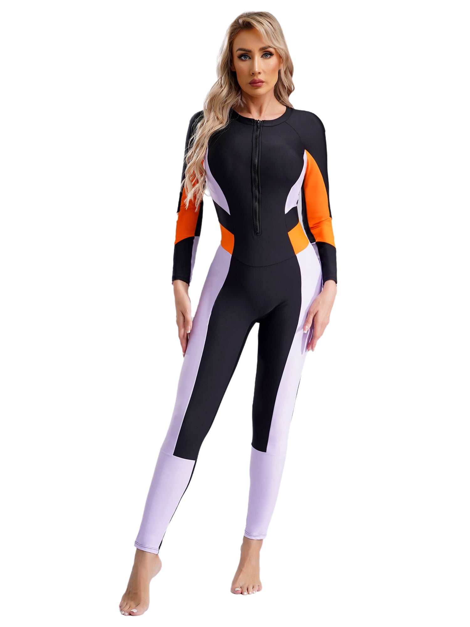 iixpin Women Long Sleeve Upf 50+ Full Body Cover Swimsuits Professional ...