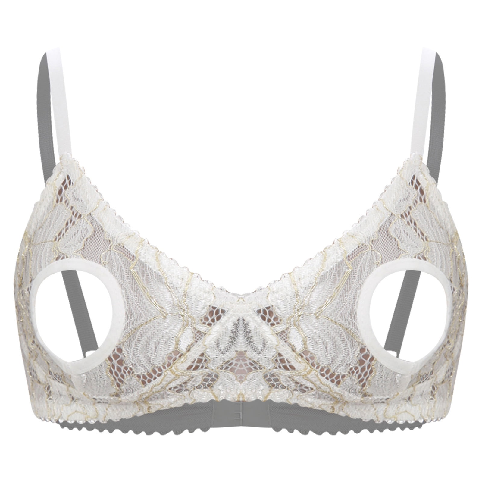 iixpin Women's See Through Lace Balconette Unlined Demi Cup Underwire ...