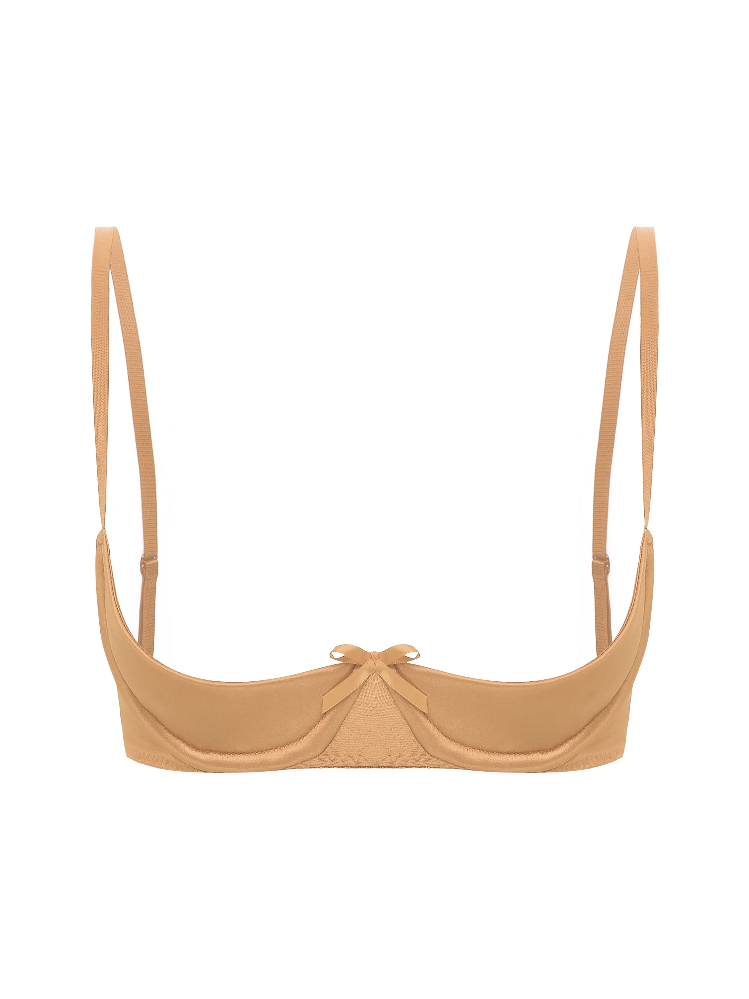 Iixpin Womens Demi 14 Cup Shelf Bra Balconette Push Up Underwire Sponge Padded Bralette Half