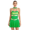 iixpin Womens Youthful Schoolgirl Cheerleading Costumes CHEER Print ...