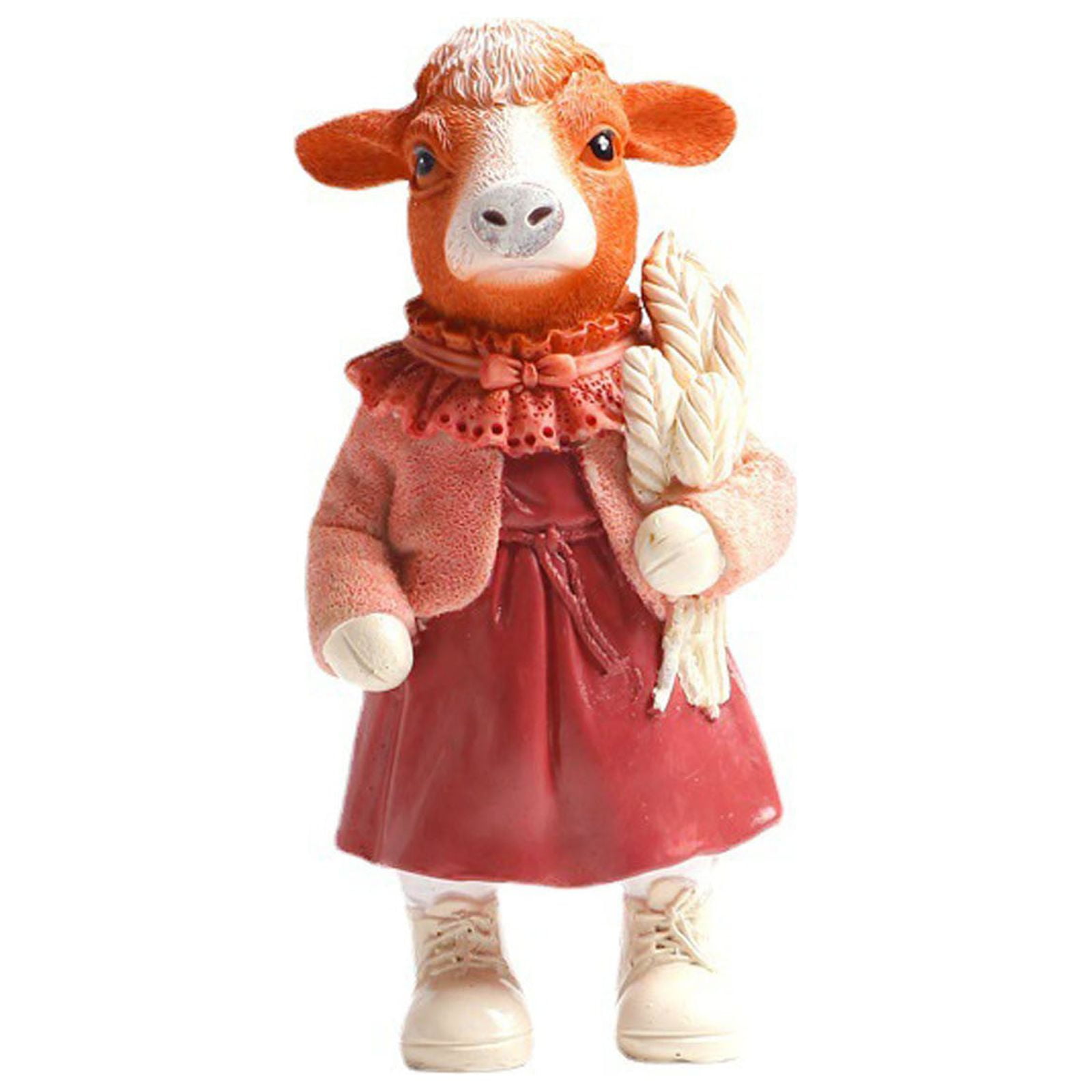 iju7gthy Back to School Supplies Calf Figurine Resin Statue Home ...