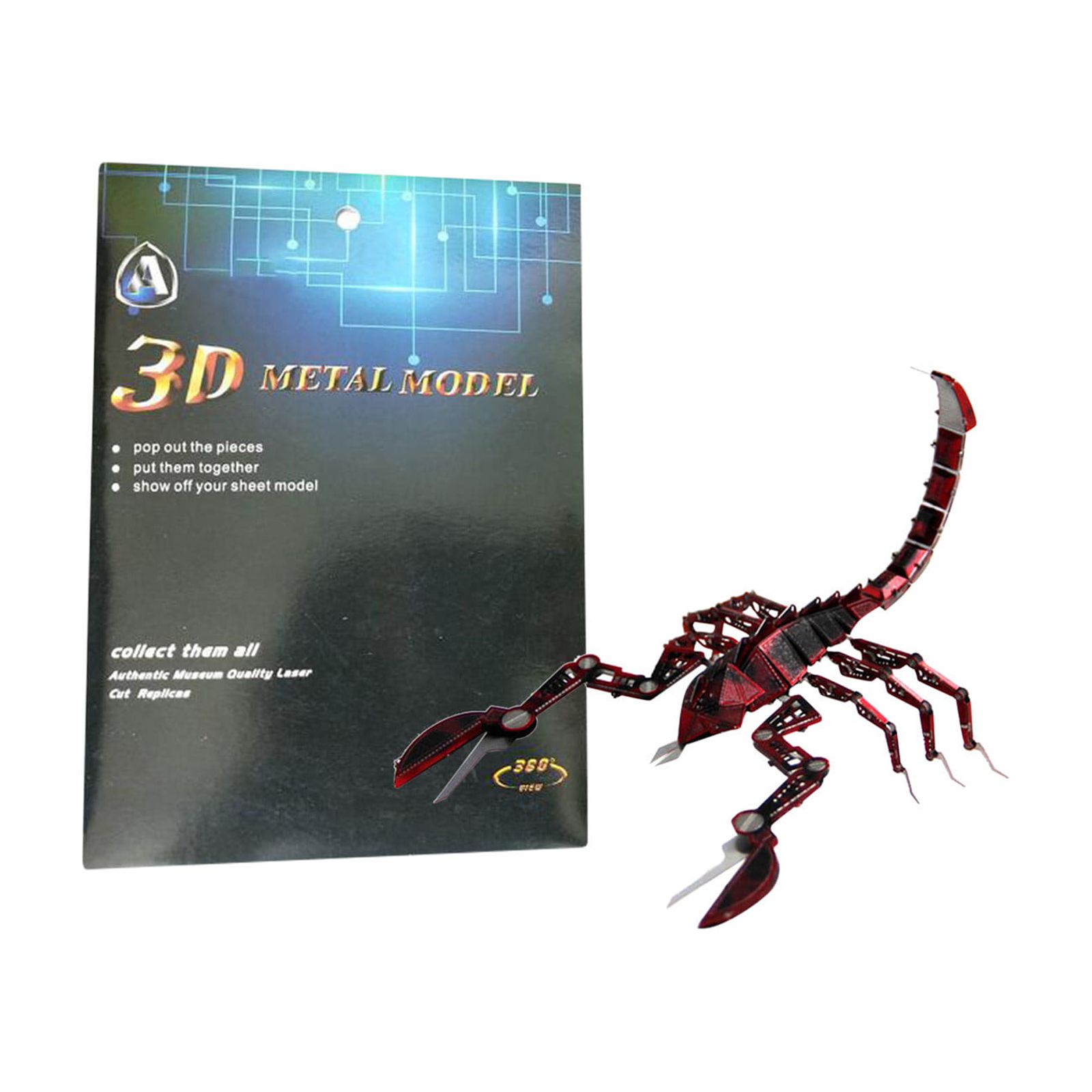 iju7gthy Buttons Pins 3D Puzzle Metal Insect Stainless Steel Model ...