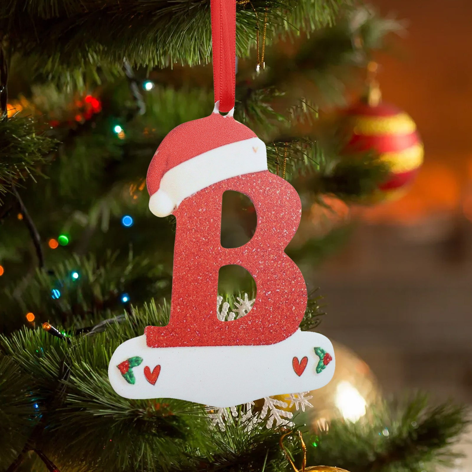 iju7gthy Teardrop Letter Christmas Letter Ornaments 26 Christmas Home ...