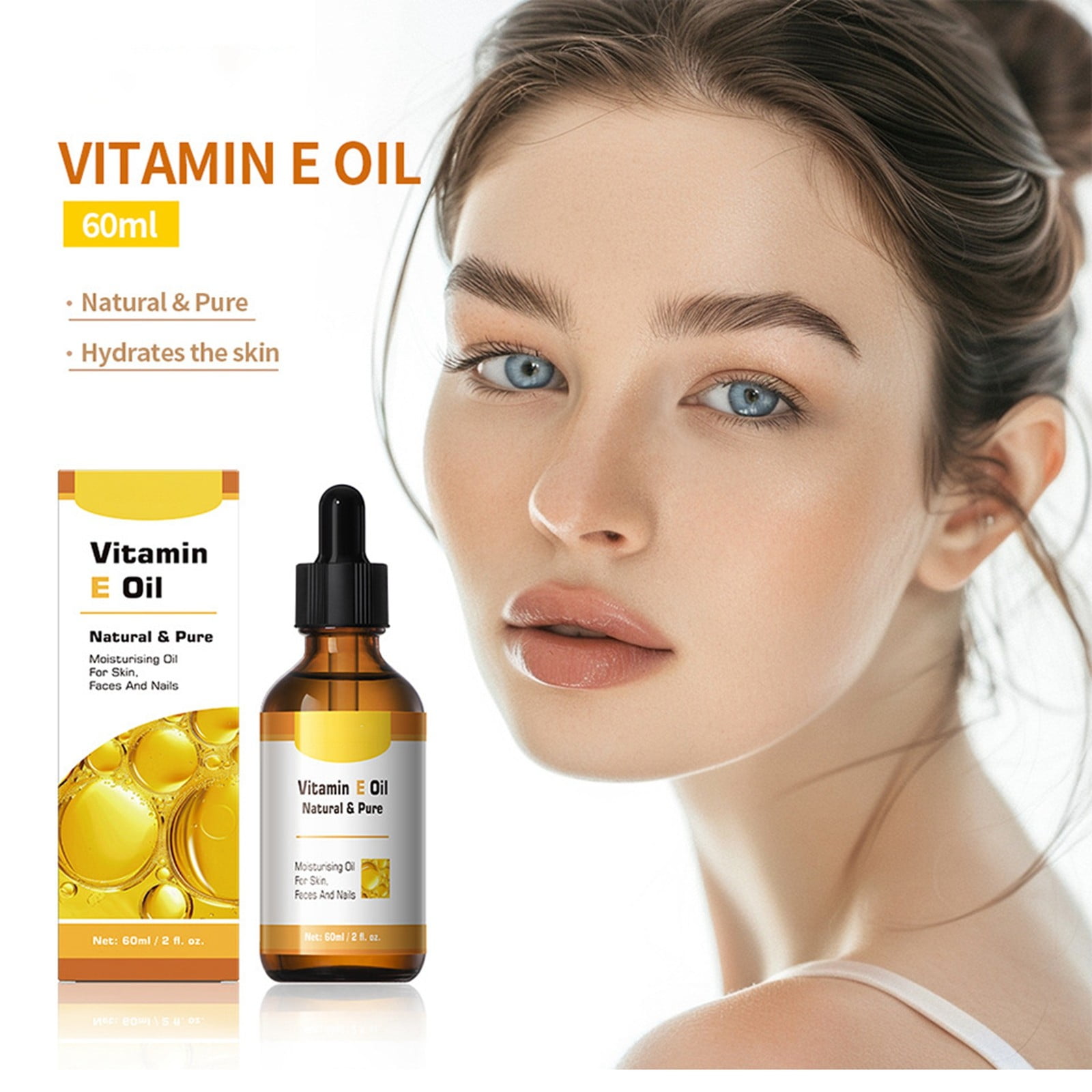 Iju7gthy Vitamin E Oil Skin Care Massage Oil Moisturizing Vitamin E Oil 60ml